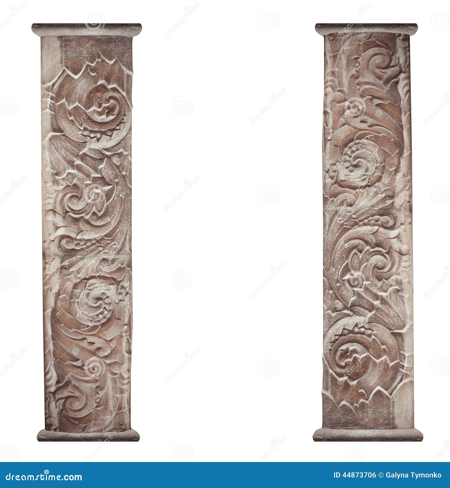 Architectural Bas-relief Isolated on White Background Stock Photo ...