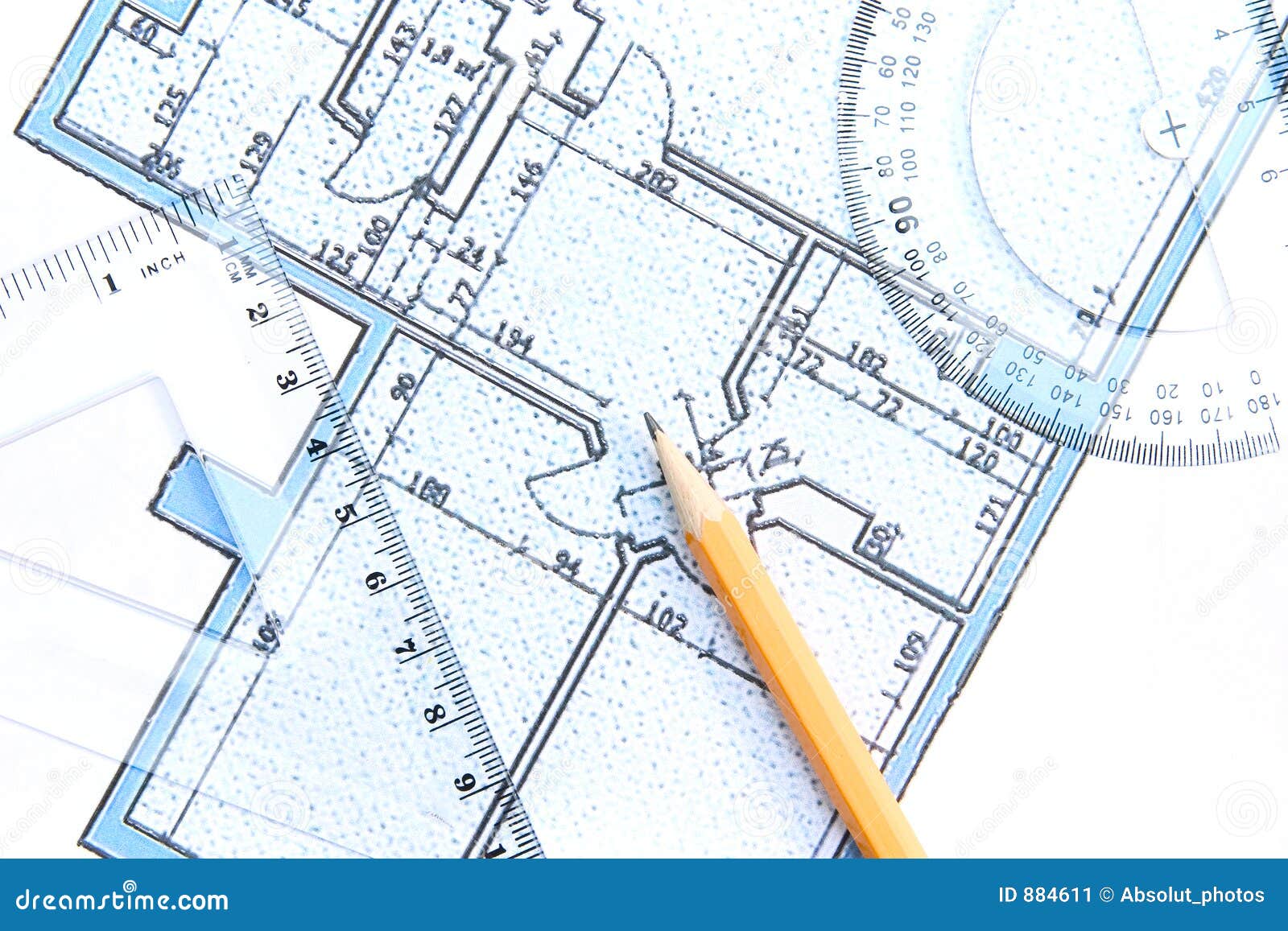 Architectural blueprint stock image. Image of architectural - 884611