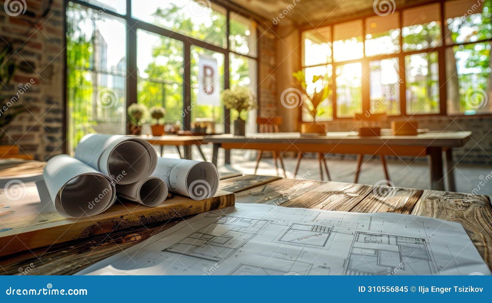 Architectural Blueprint and Design Roll for Technical Project Drawing ...