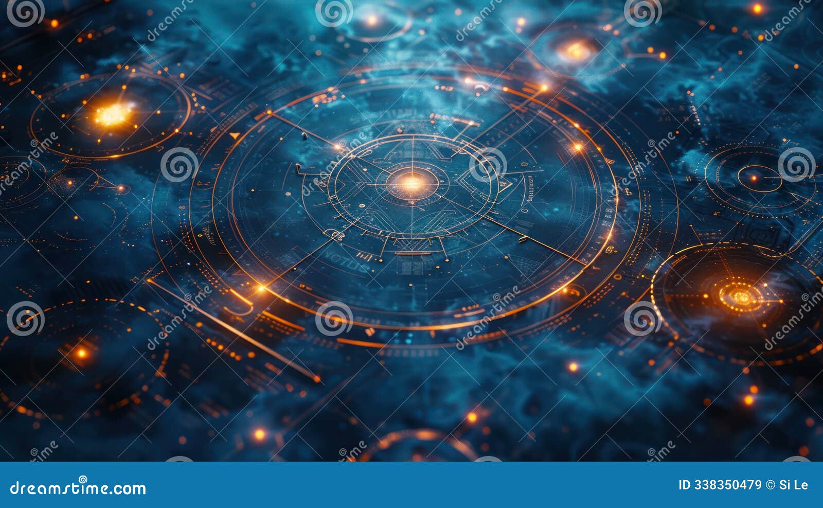 Architectural Blueprint Pattern with Overlapping Floor Plans and ...