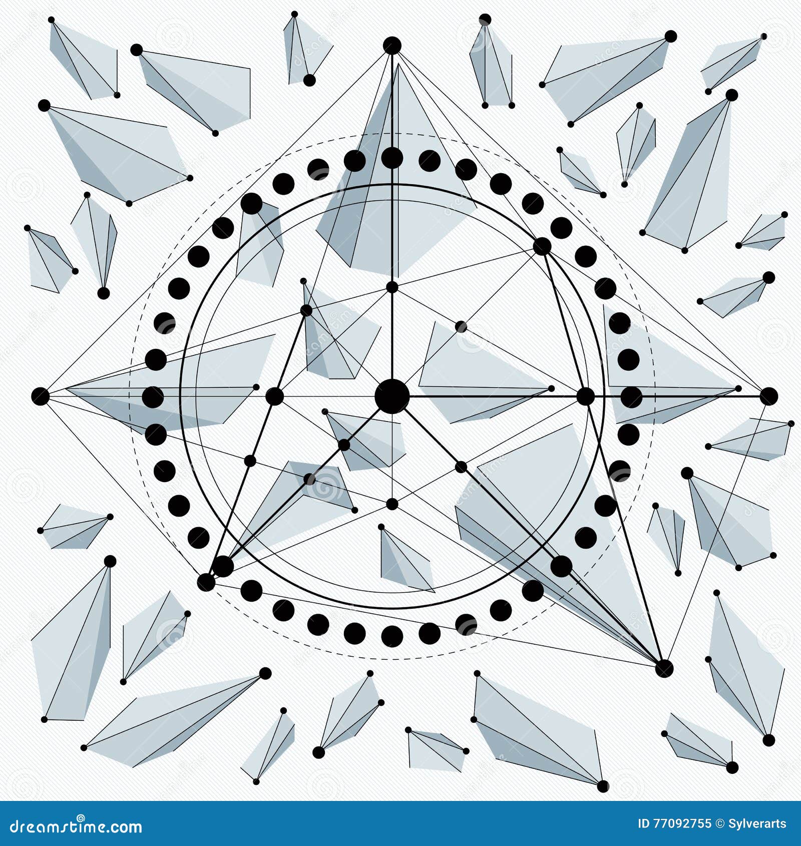 Architectural Blueprint, Vector Digital Background with Different ...