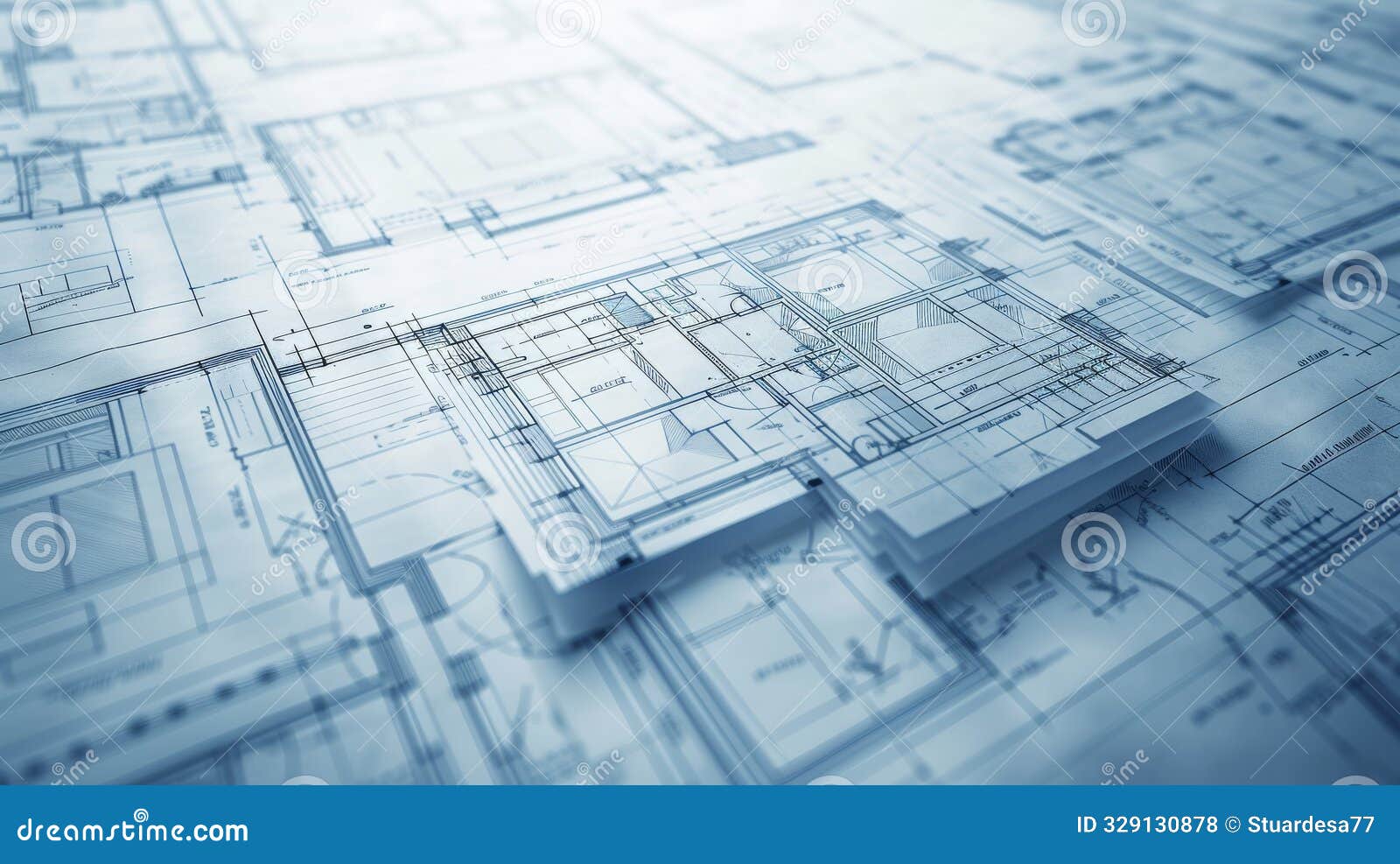 Architectural Blueprints Of House Floor Plans Stock Photography ...