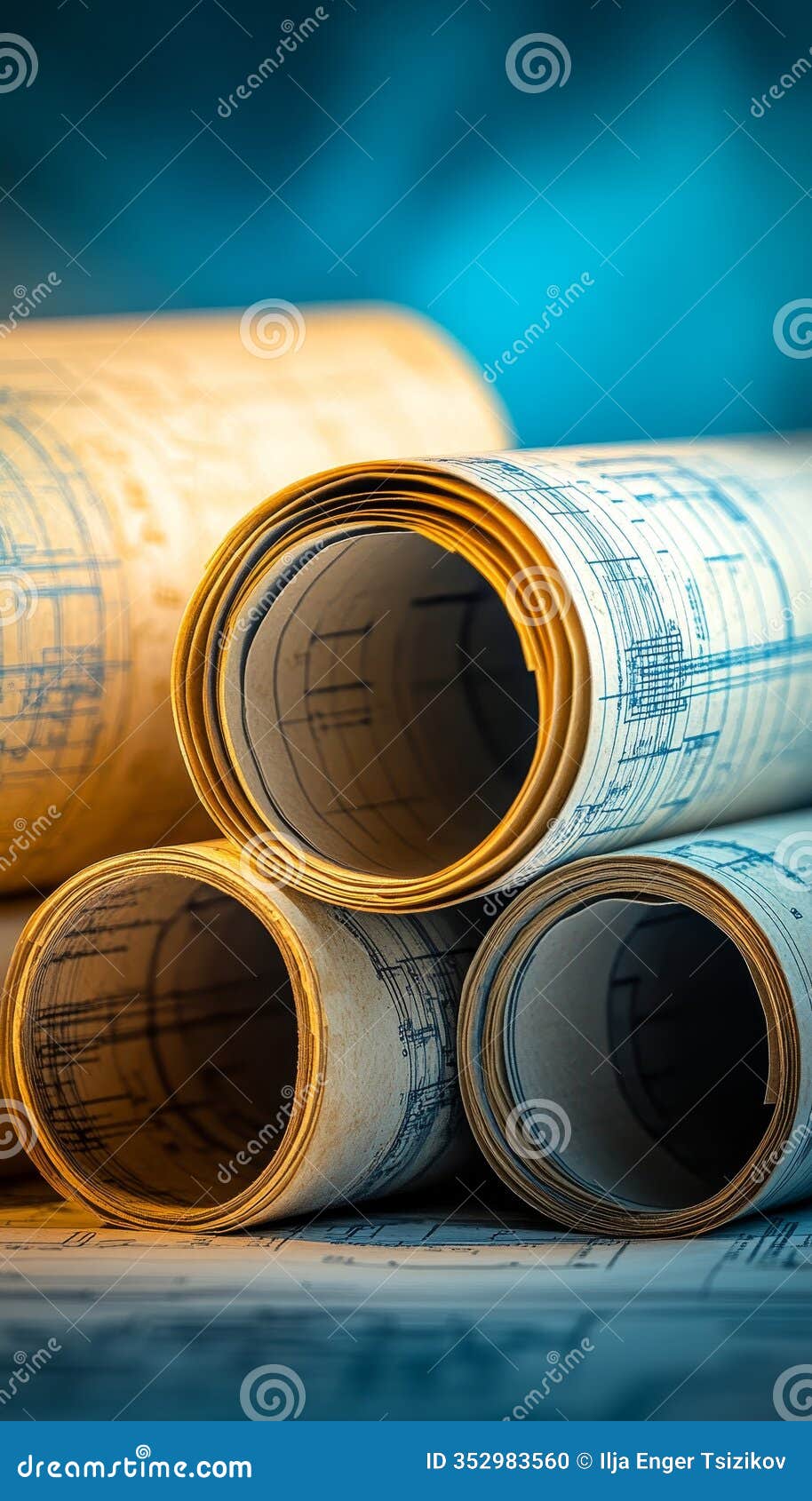 Architectural Blueprints, Rolls of Construction Plans Engineering ...