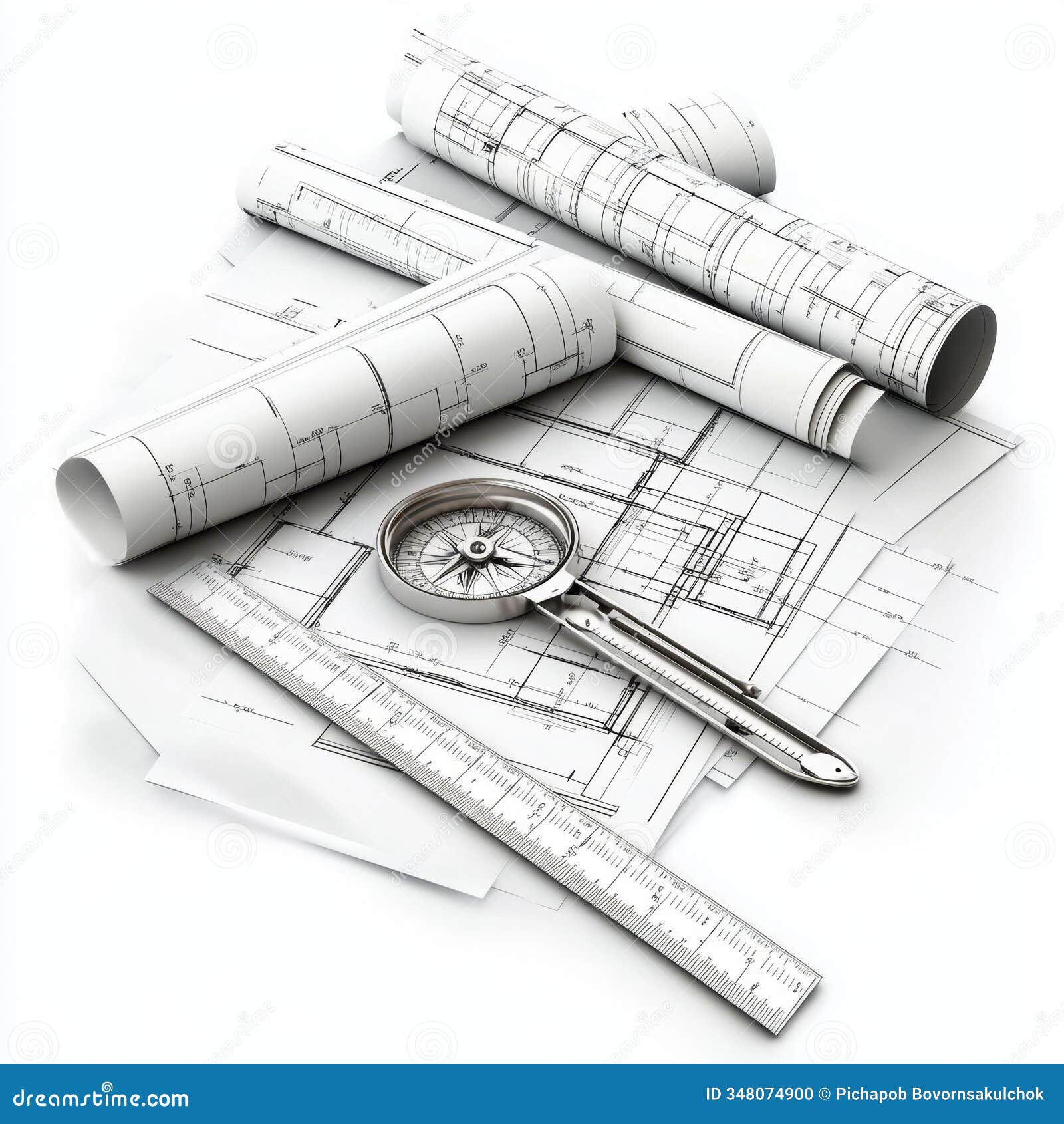 Architectural Blueprints and Tools for Construction and Design Projects ...