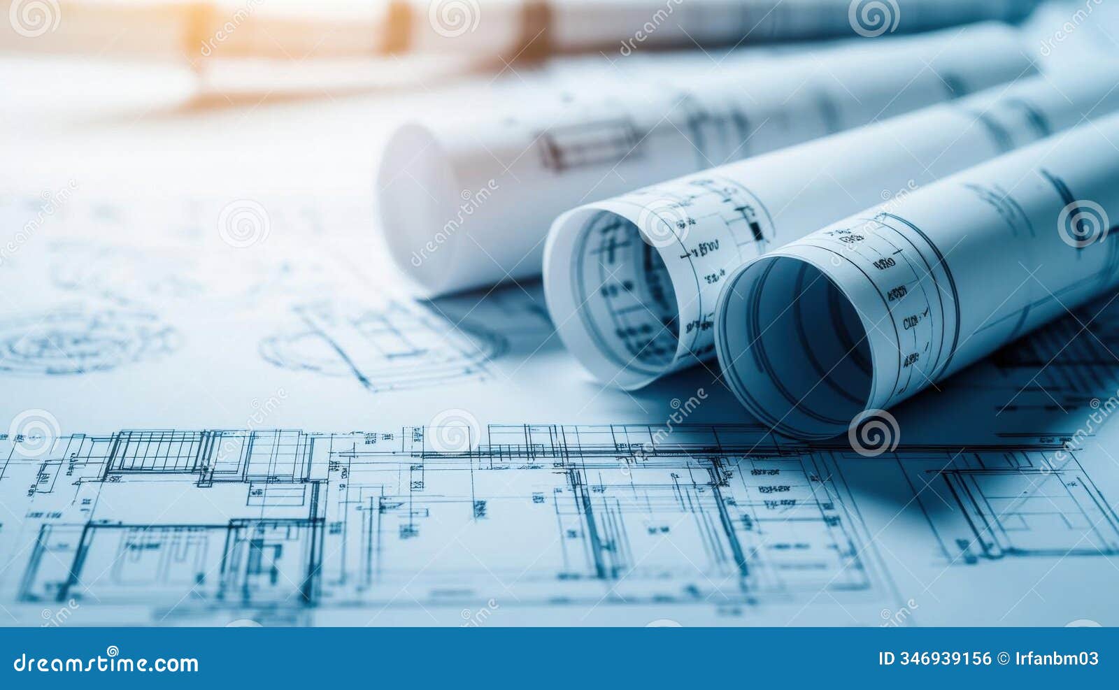 Architectural Blueprints, Unveiling the Vision of Design Stock Photo ...