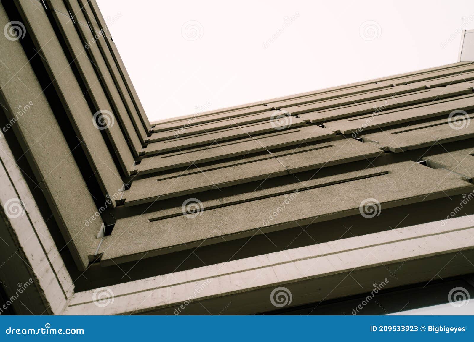 Architectural Bottom Up View of a Residential Building Stock Image ...