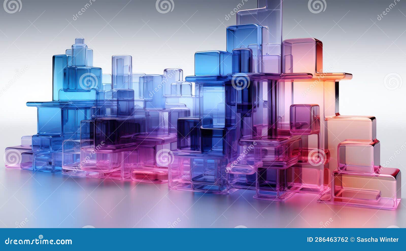 Architectural Brilliance: 3D Engineering Masterpiece Stock Illustration ...