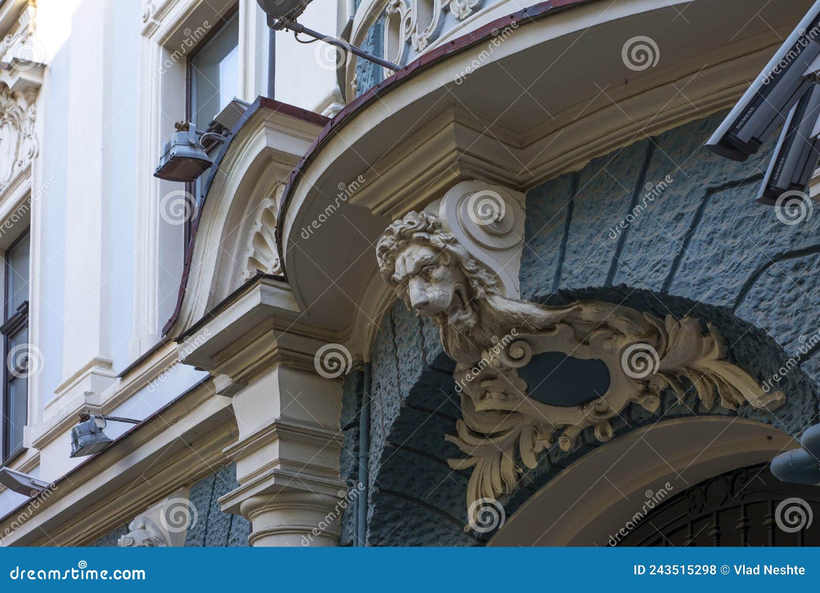 Architectural Building. Ancient Architecture with a Lion Stock Photo ...