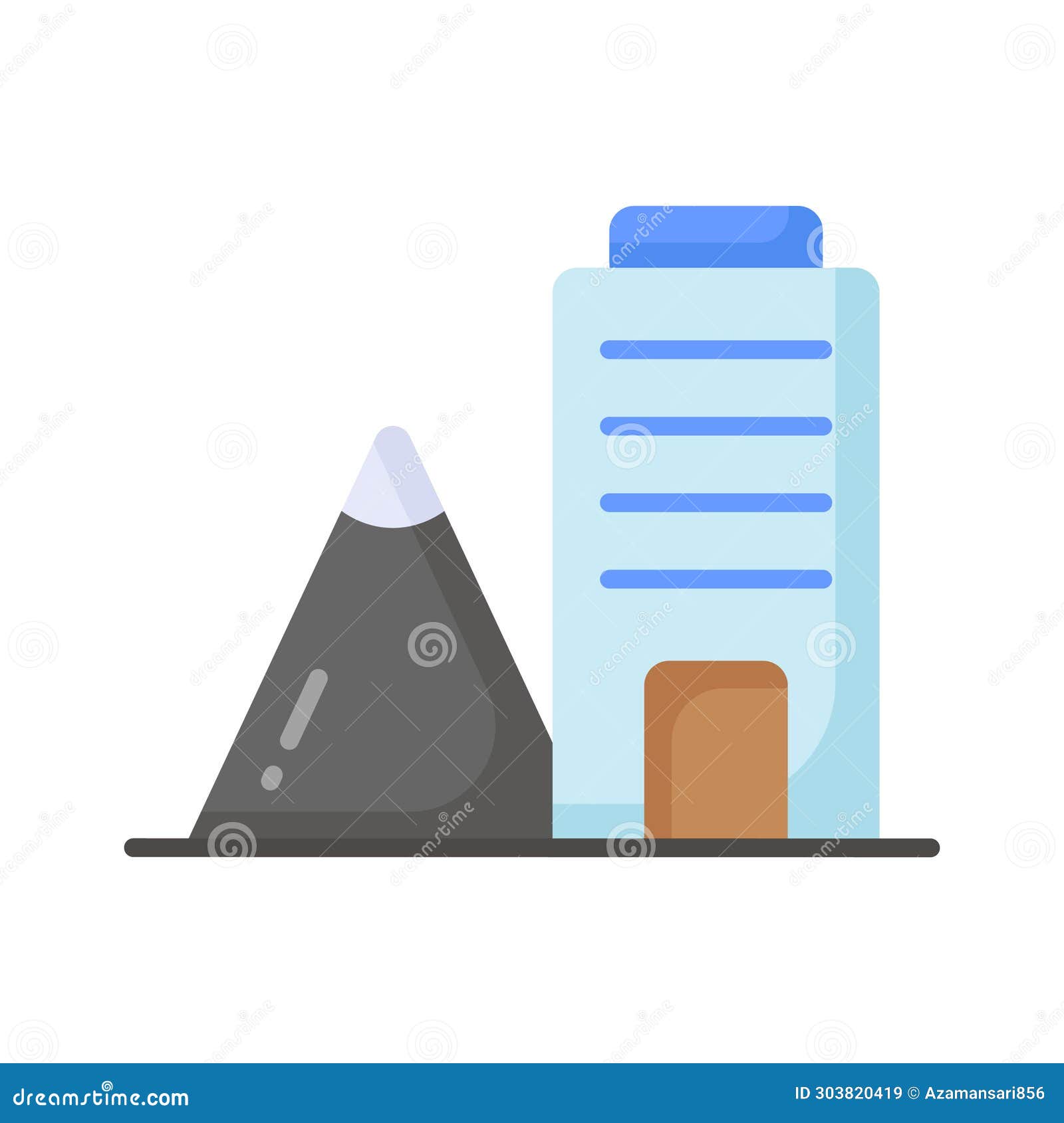 Architectural Building Design in Mountain Area, Concept Icon of ...