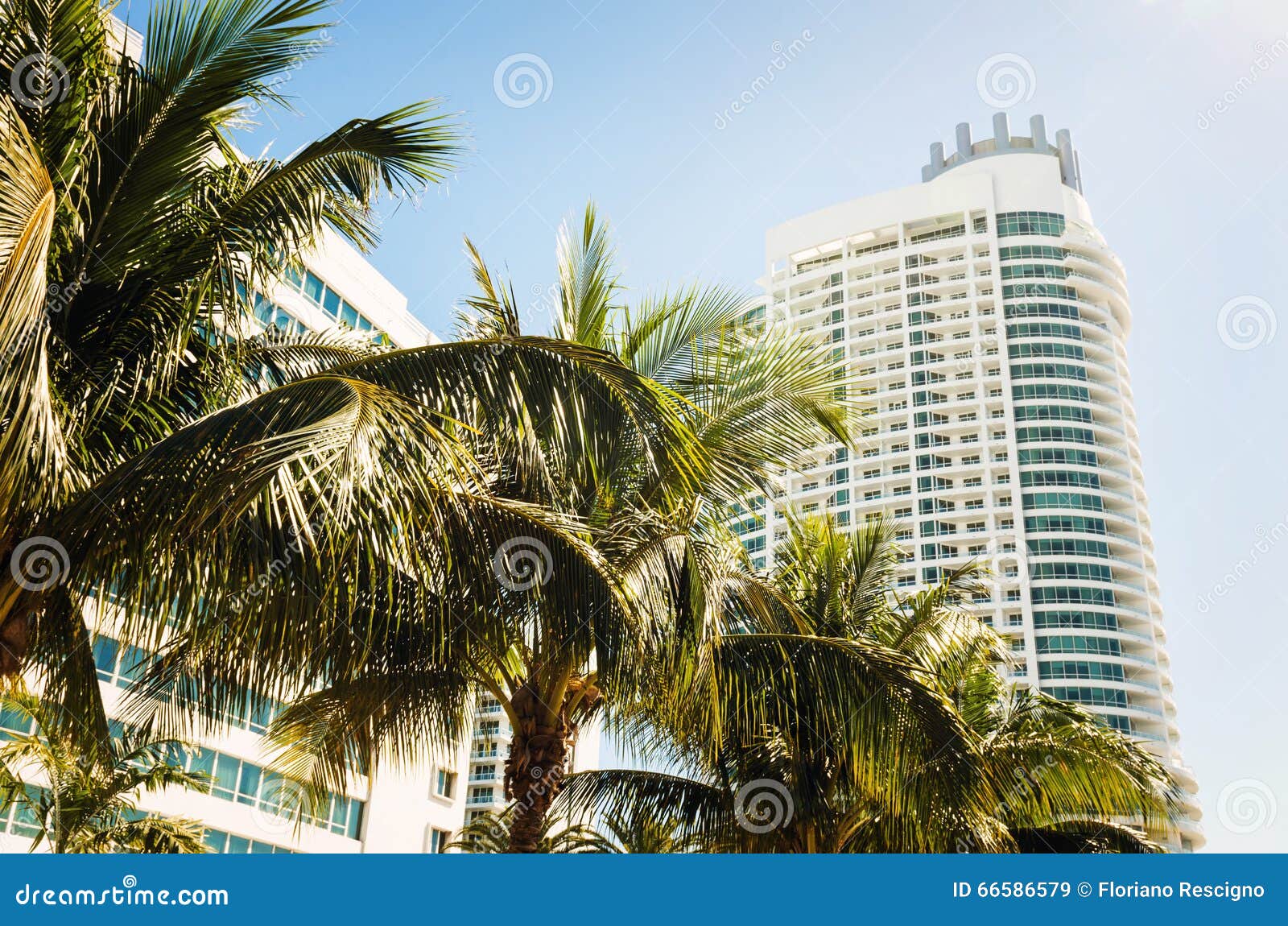 Architectural Building Miami Style South Beach Stock Image - Image of ...