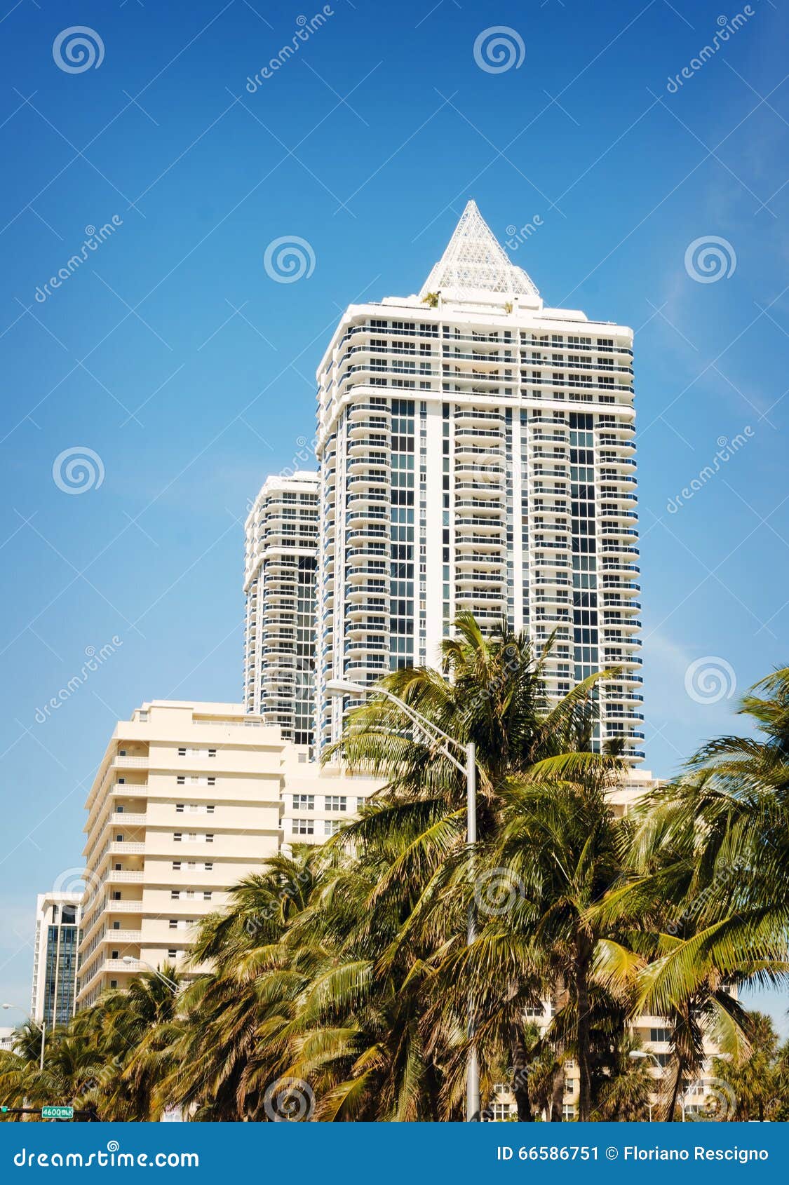 Architectural Building Miami Style South Beach Stock Image - Image of ...