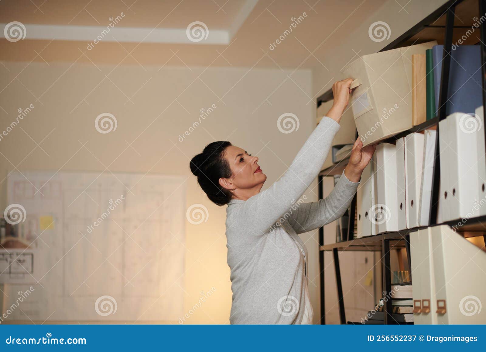 Architect Searching for Important Document Stock Image - Image of ...