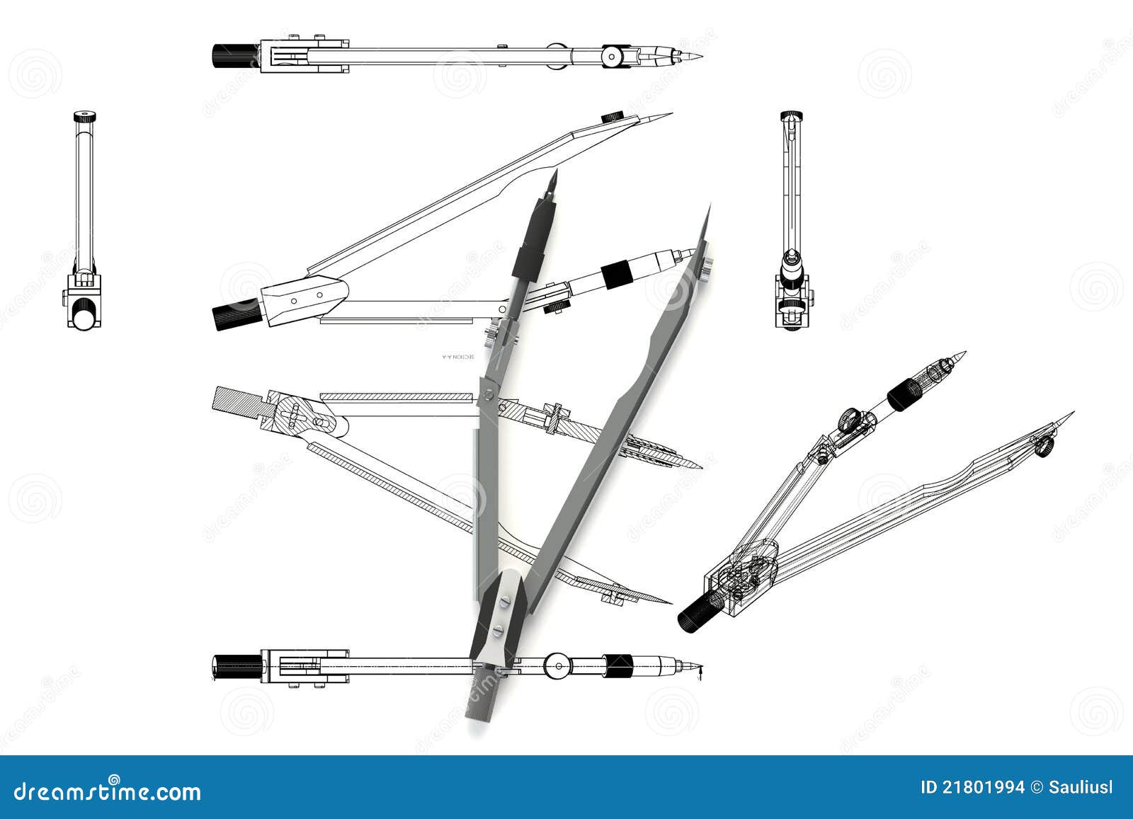 Architectural Calipers - Compass Royalty-Free Stock Image ...