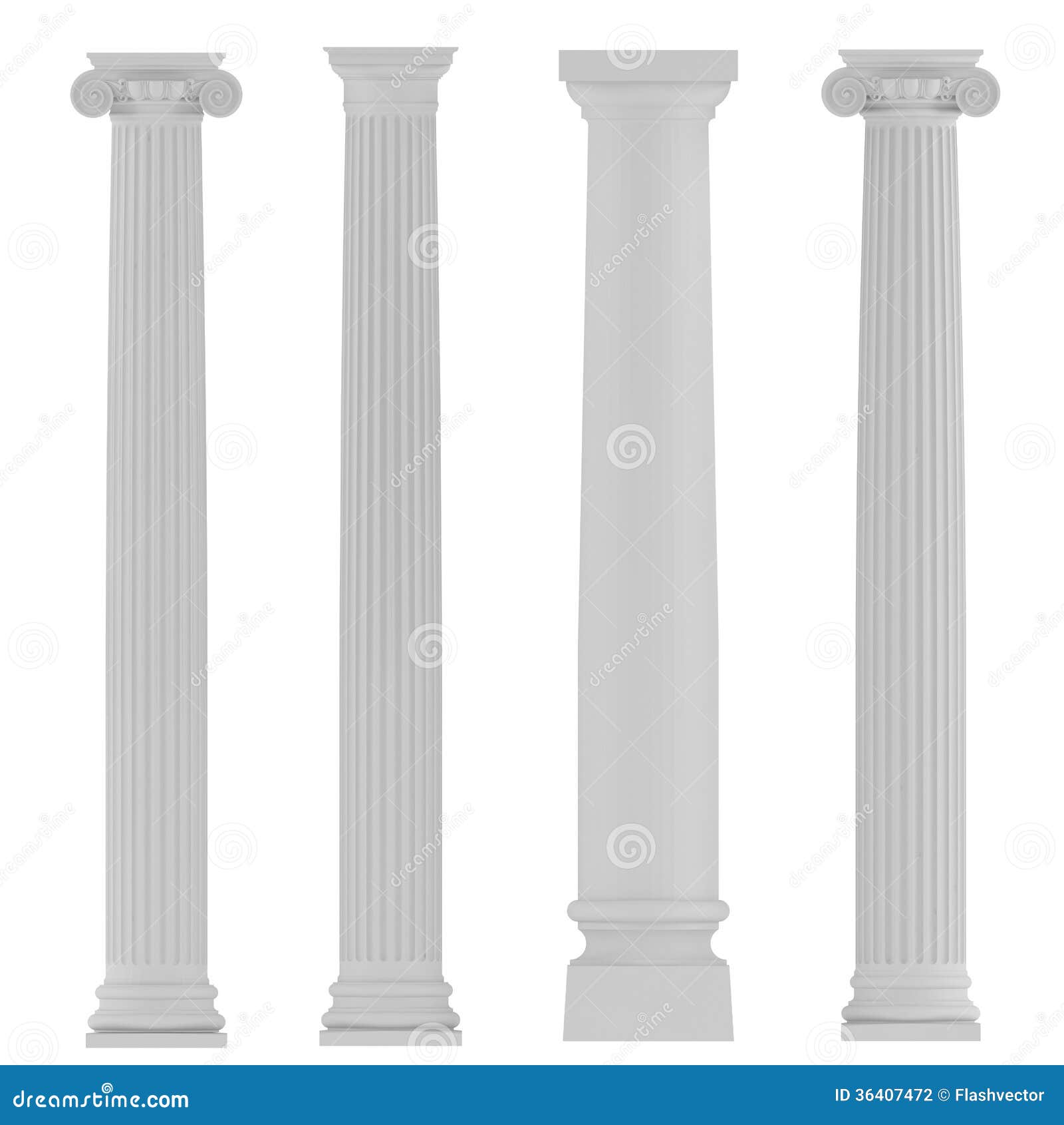 Architectural Classic Columns Stock Illustration - Illustration of ...