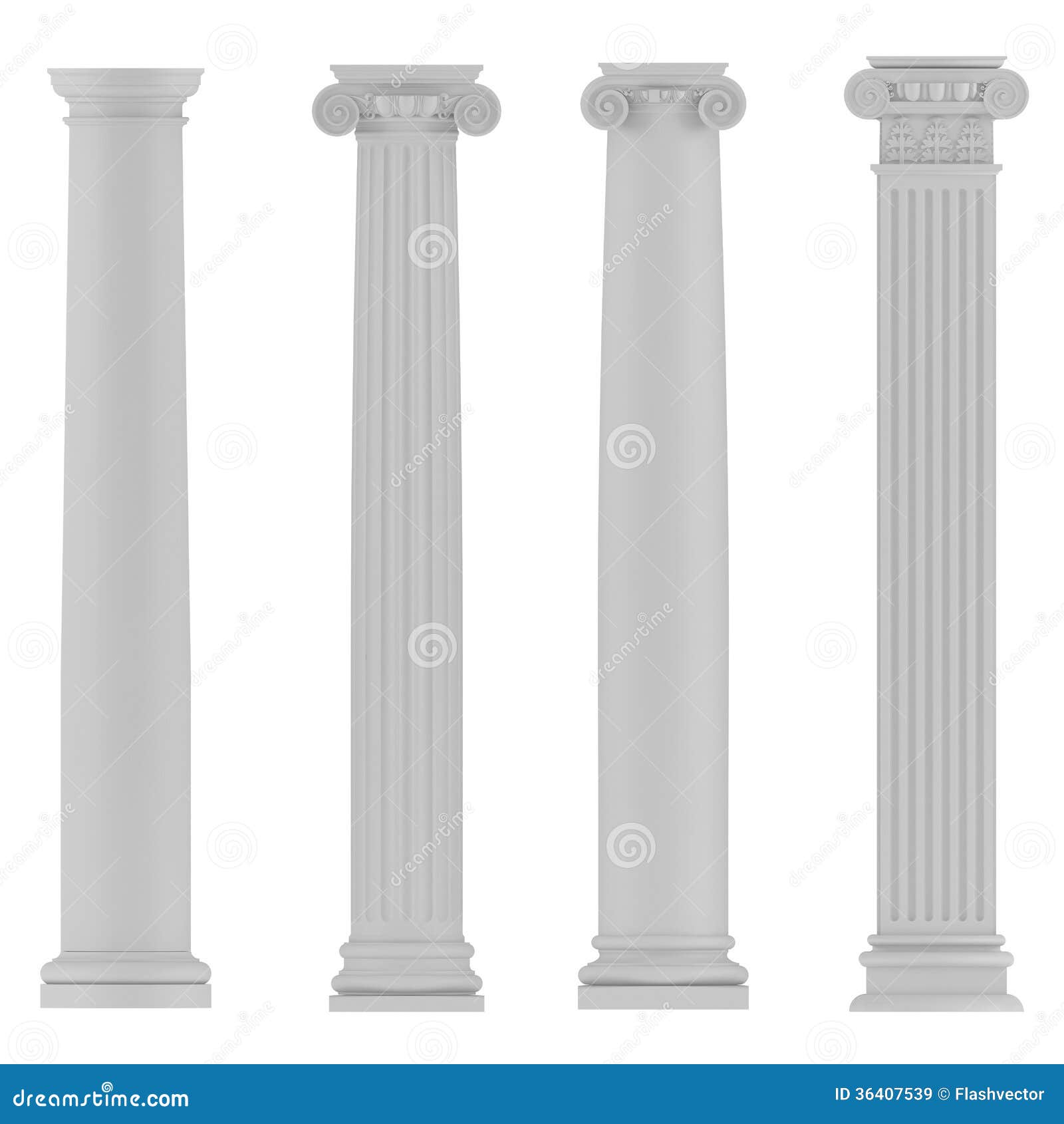 Architectural Classic Columns Stock Illustration - Illustration of ...