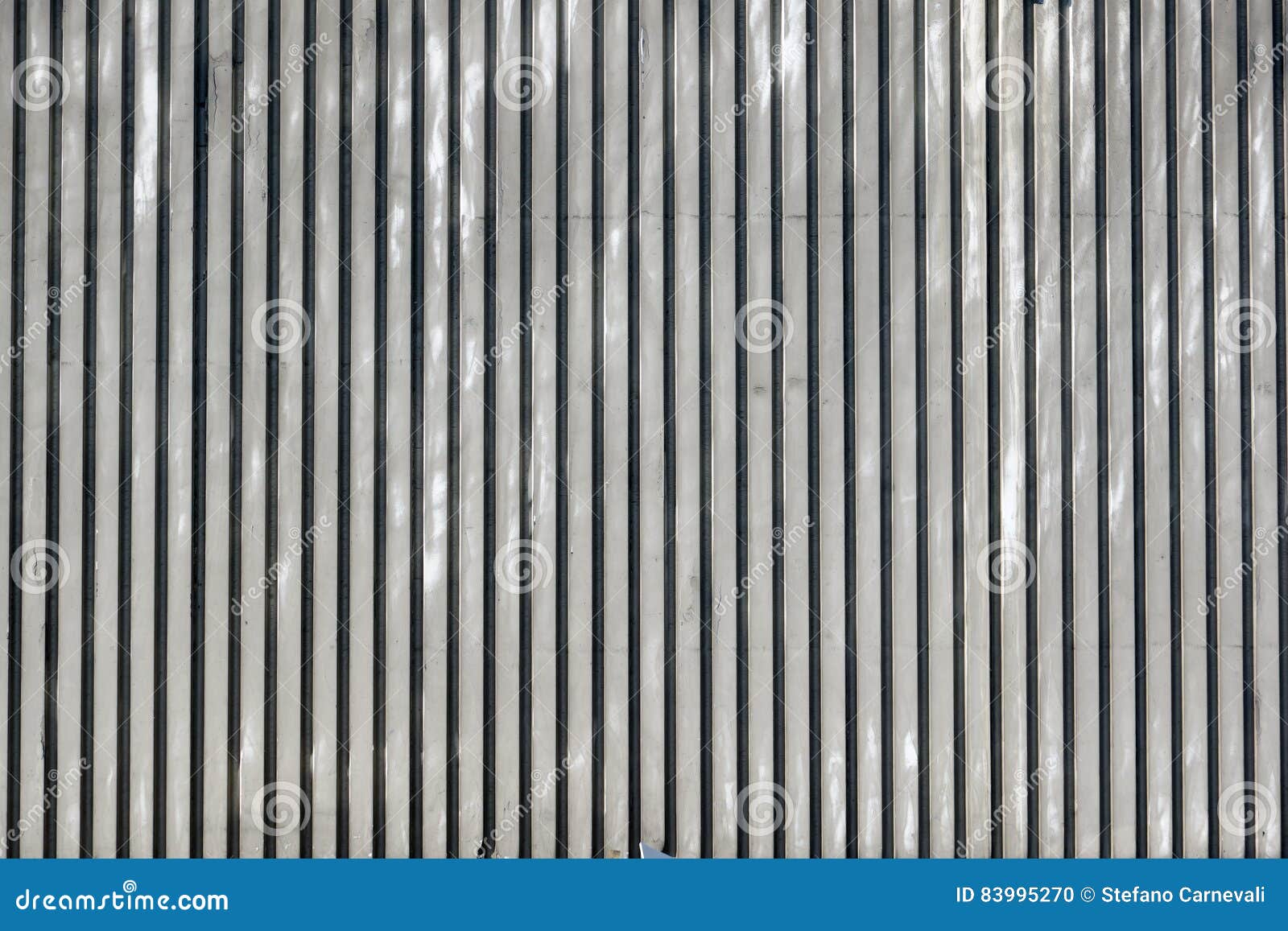 Architectural Close Up of an Industrial Facade Building with Metallic ...