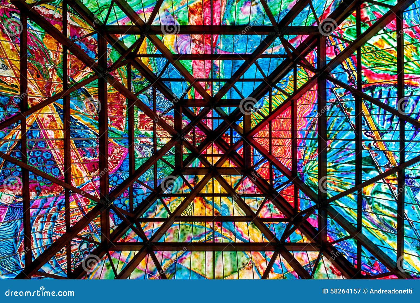 Architectural Colored Roof Design Stock Image - Image of ceiling ...