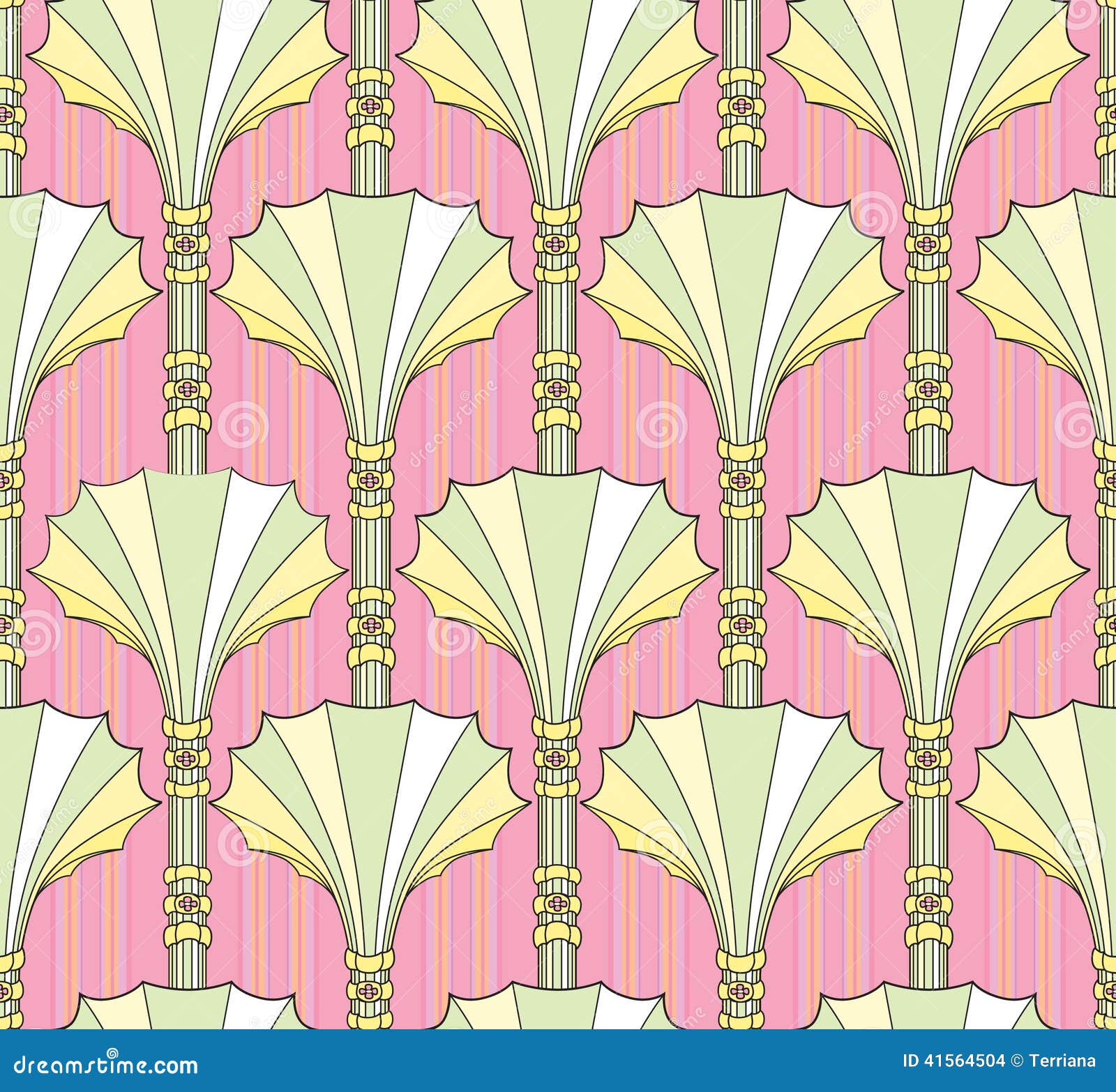 Architectural Coloumn Tiled Background. Stock Illustration ...