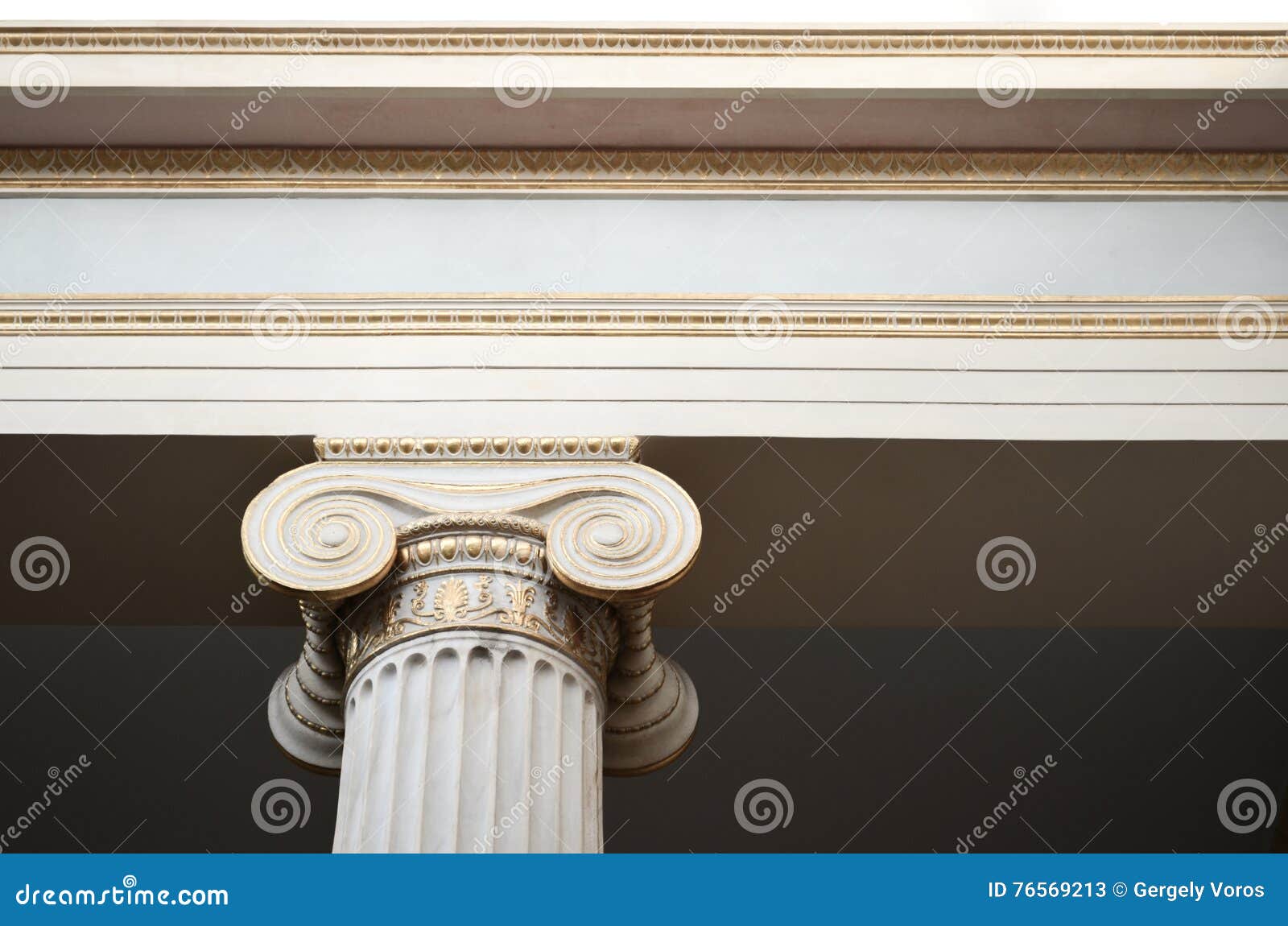 Architectural Column Details. Stock Image - Image of gallery, ionic ...
