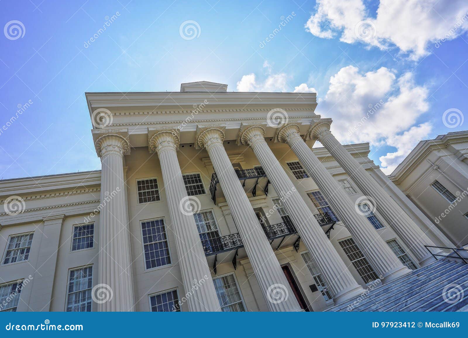 Architectural Columns Receding Into The Distance Stock Photo ...