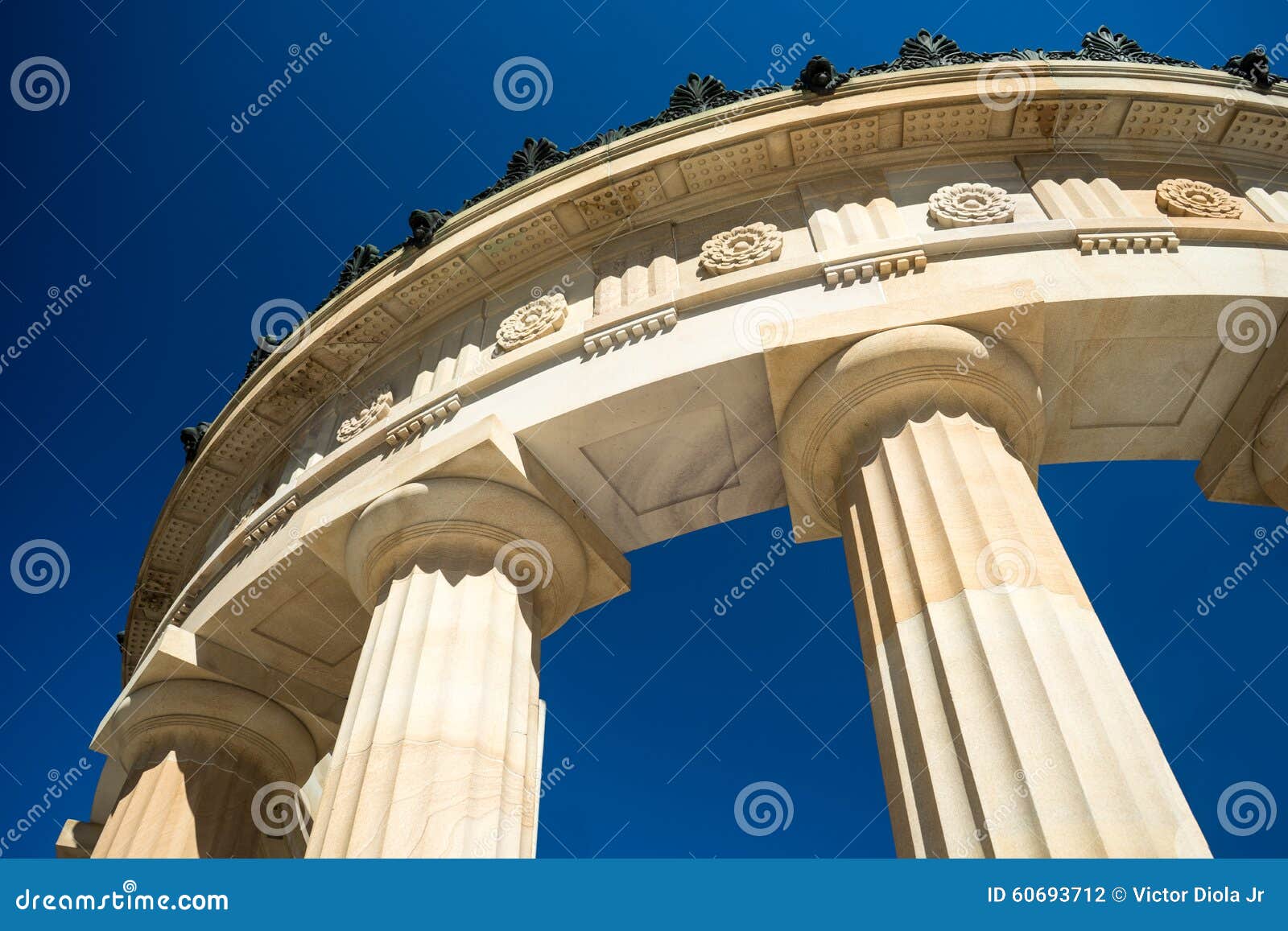Architectural Columns Receding Into The Distance Stock Photo ...