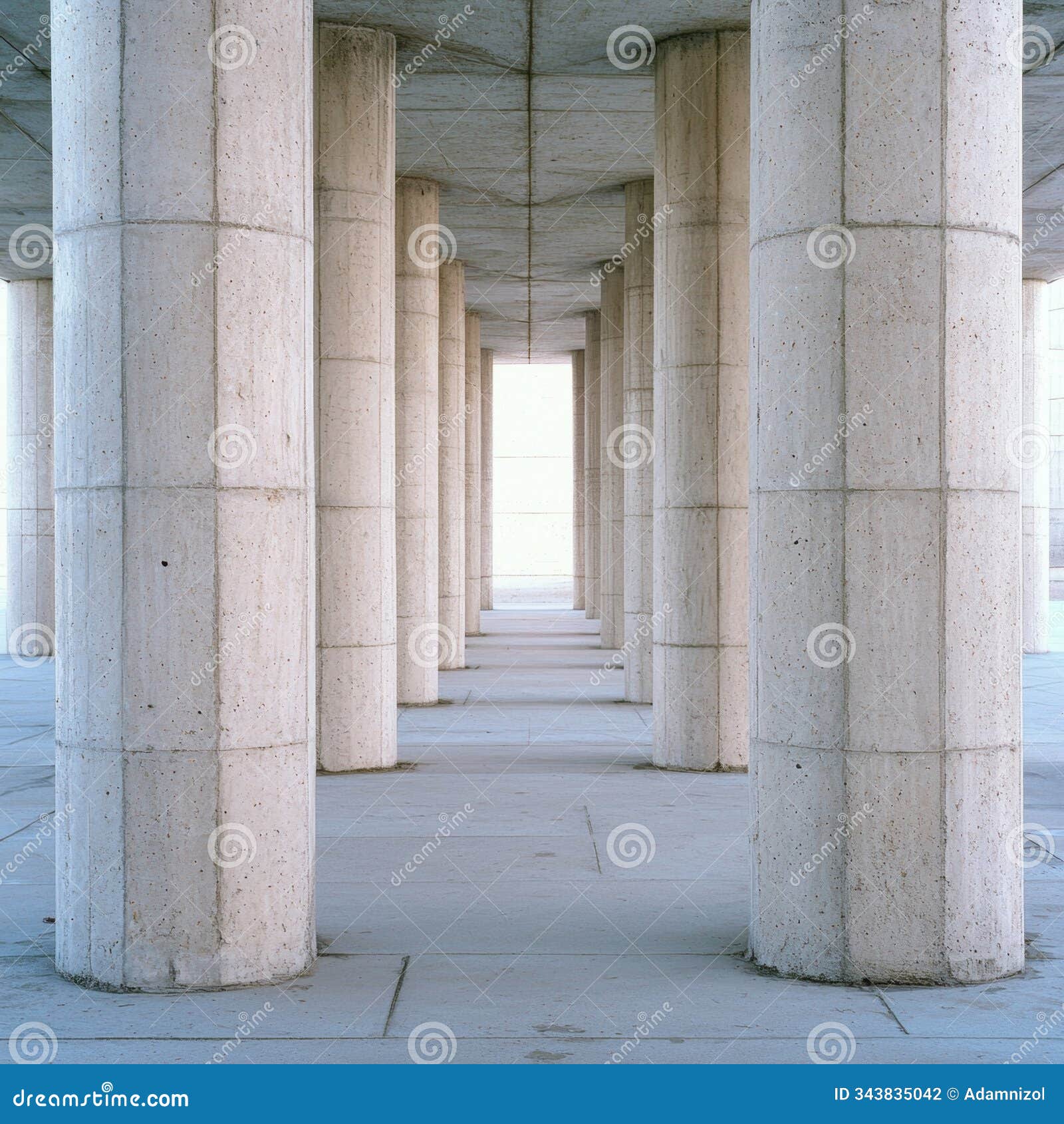 Architectural Columns in a Modern Building Stock Illustration ...