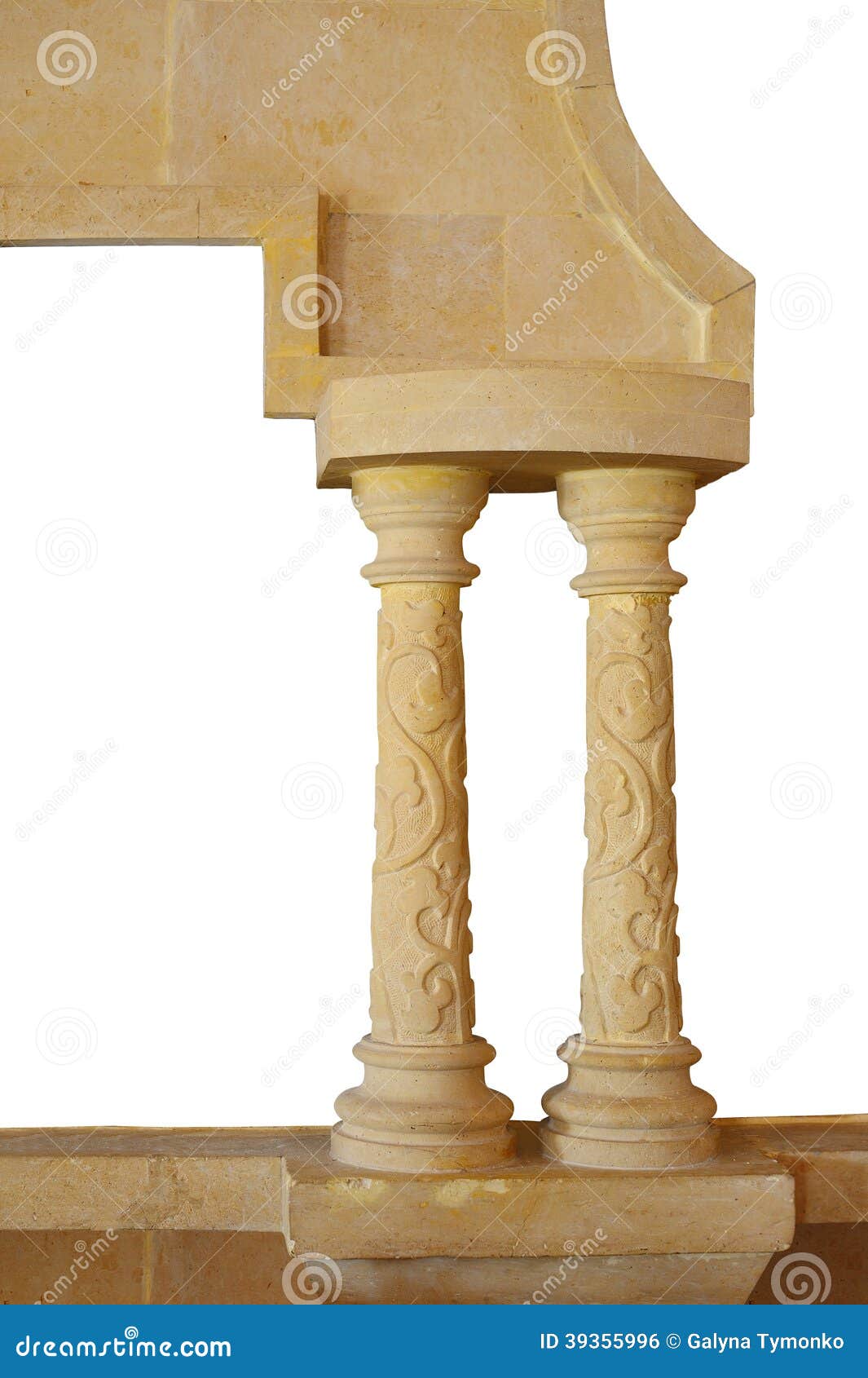 Architectural Columns with Pattern Isolated Stock Photo - Image of ...