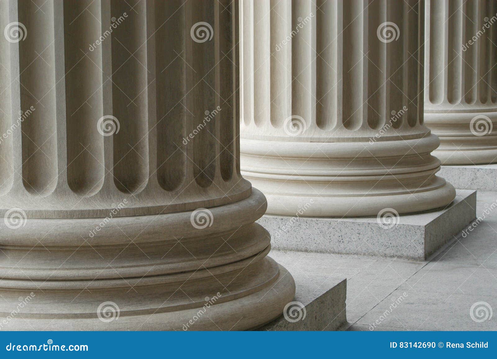 Architectural Columns Receding Into The Distance Stock Photo ...