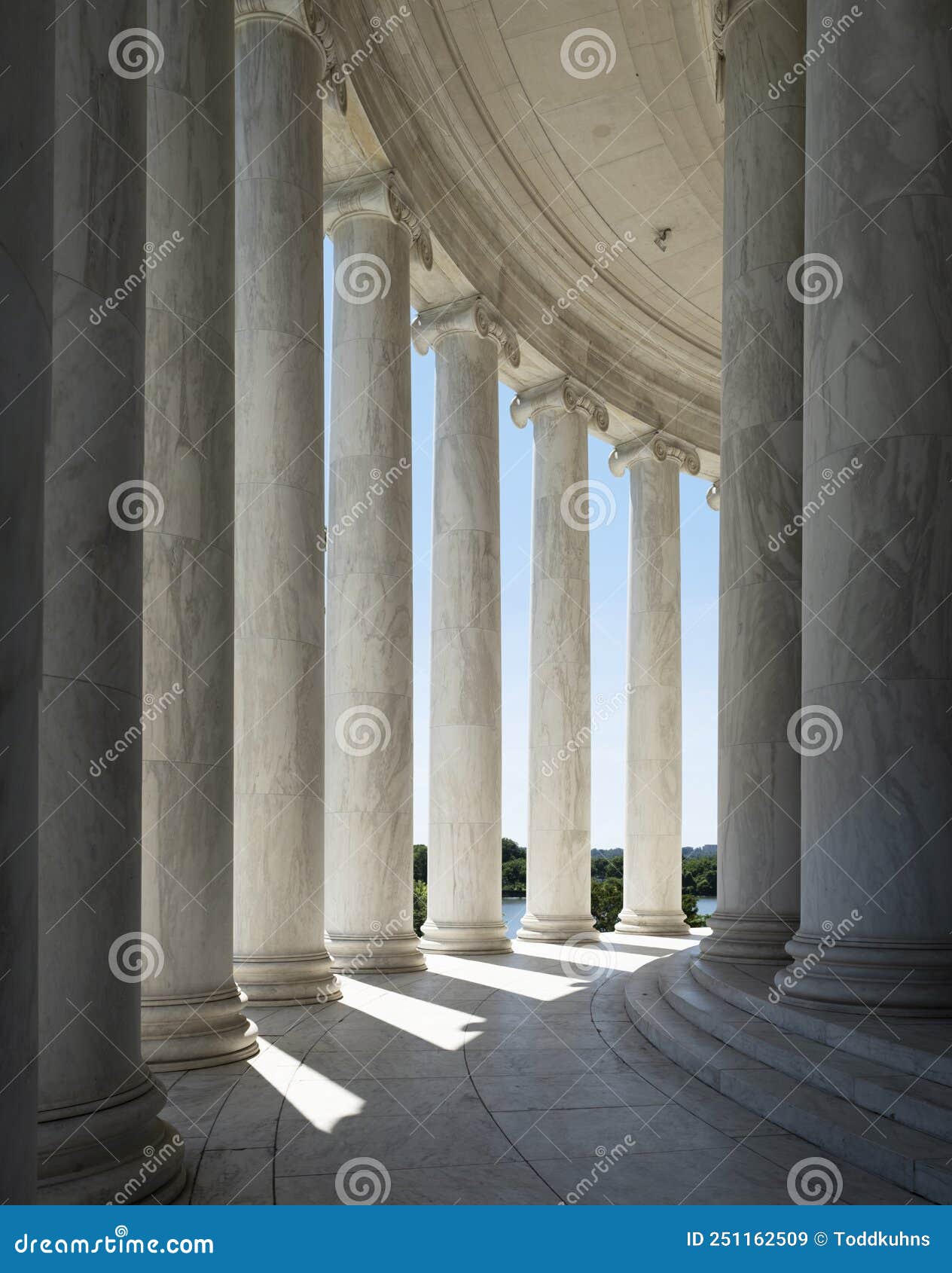 Architectural Columns with Sunlight Shining through Them Stock Image ...