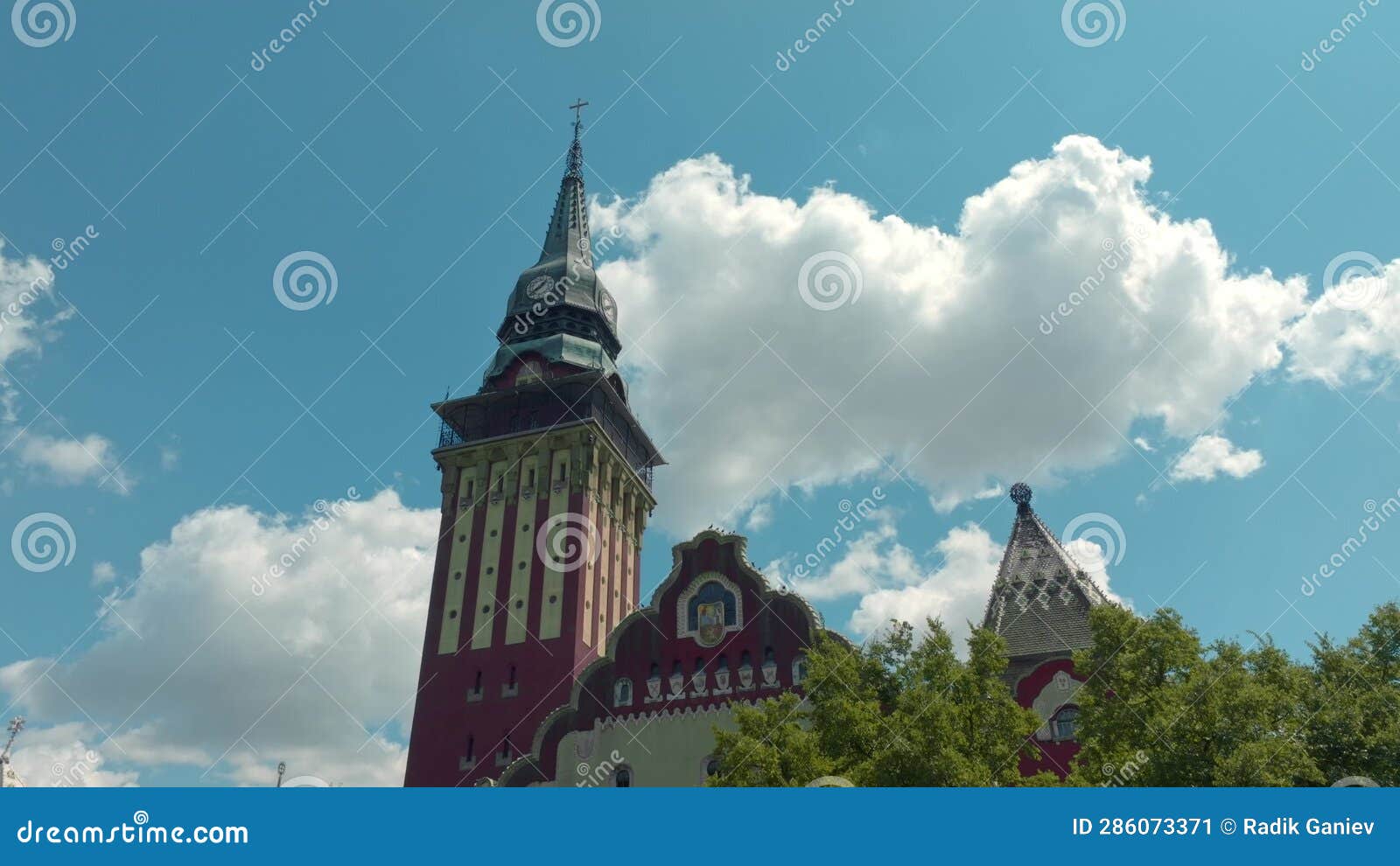 Architectural Complex. Church. Summer Stock Video - Video of downtown ...