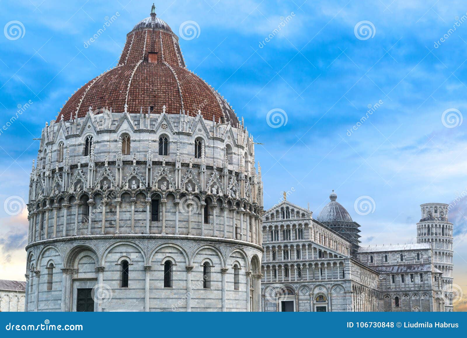 The Architectural Complex of the Leaning Tower, Italy Stock Photo ...