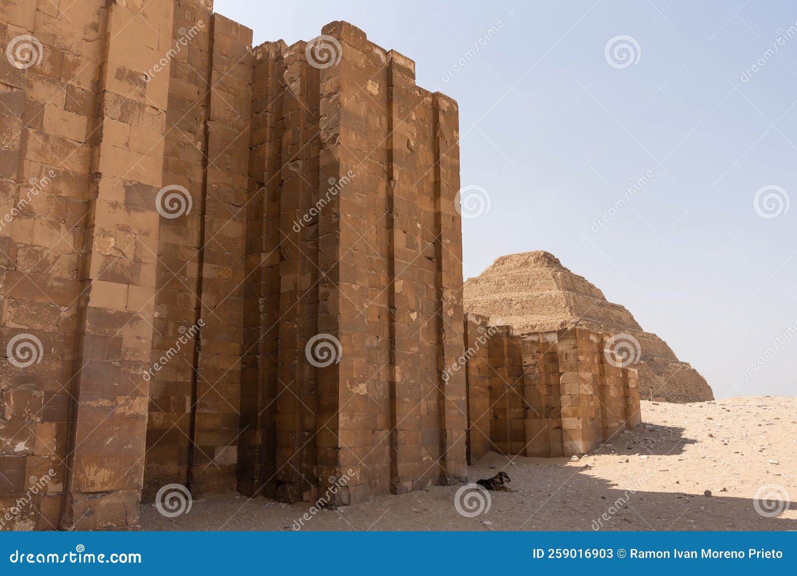 Architectural Complex with Pyramids in a Necropolis in Egypt Stock ...
