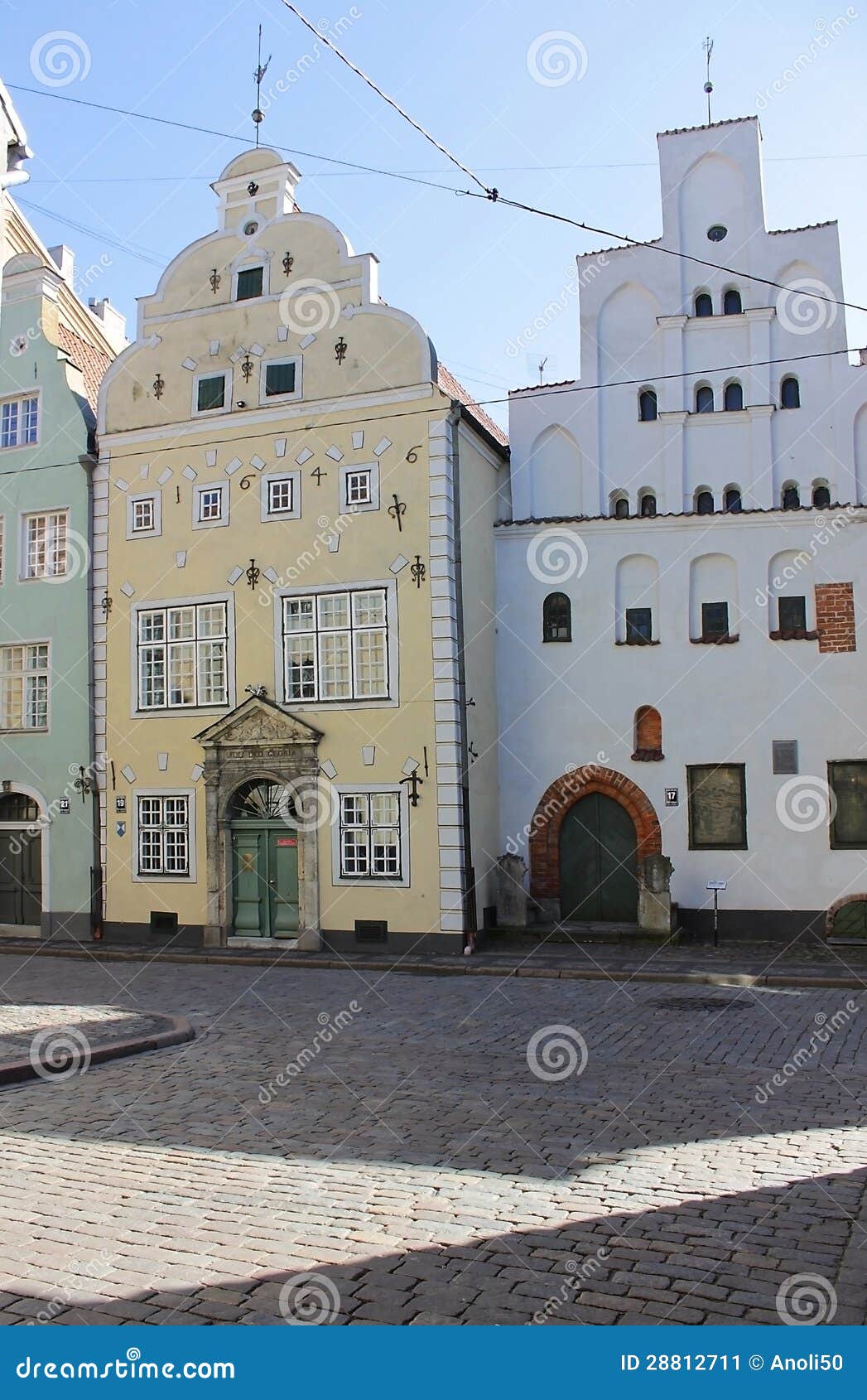 The Architectural Complex Three Brothers in Riga, Latvia Stock Image ...