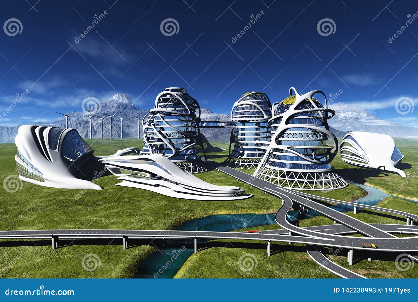 Architectural complex stock illustration. Illustration of house - 142230993