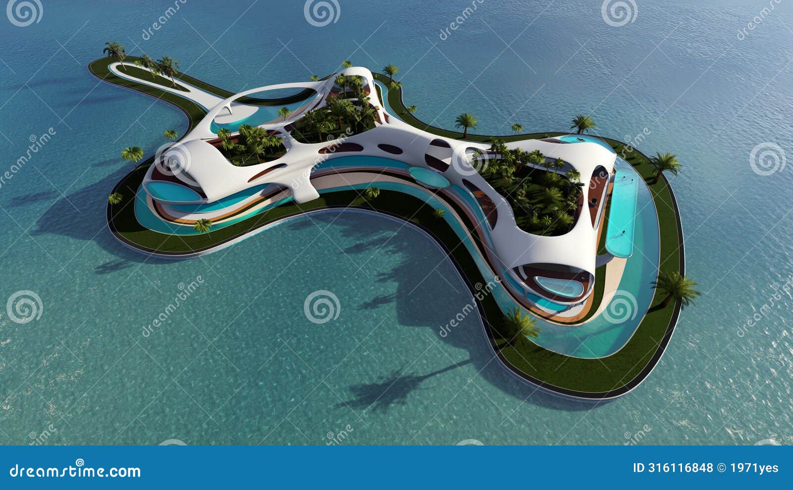 Architectural complex stock illustration. Illustration of estate ...