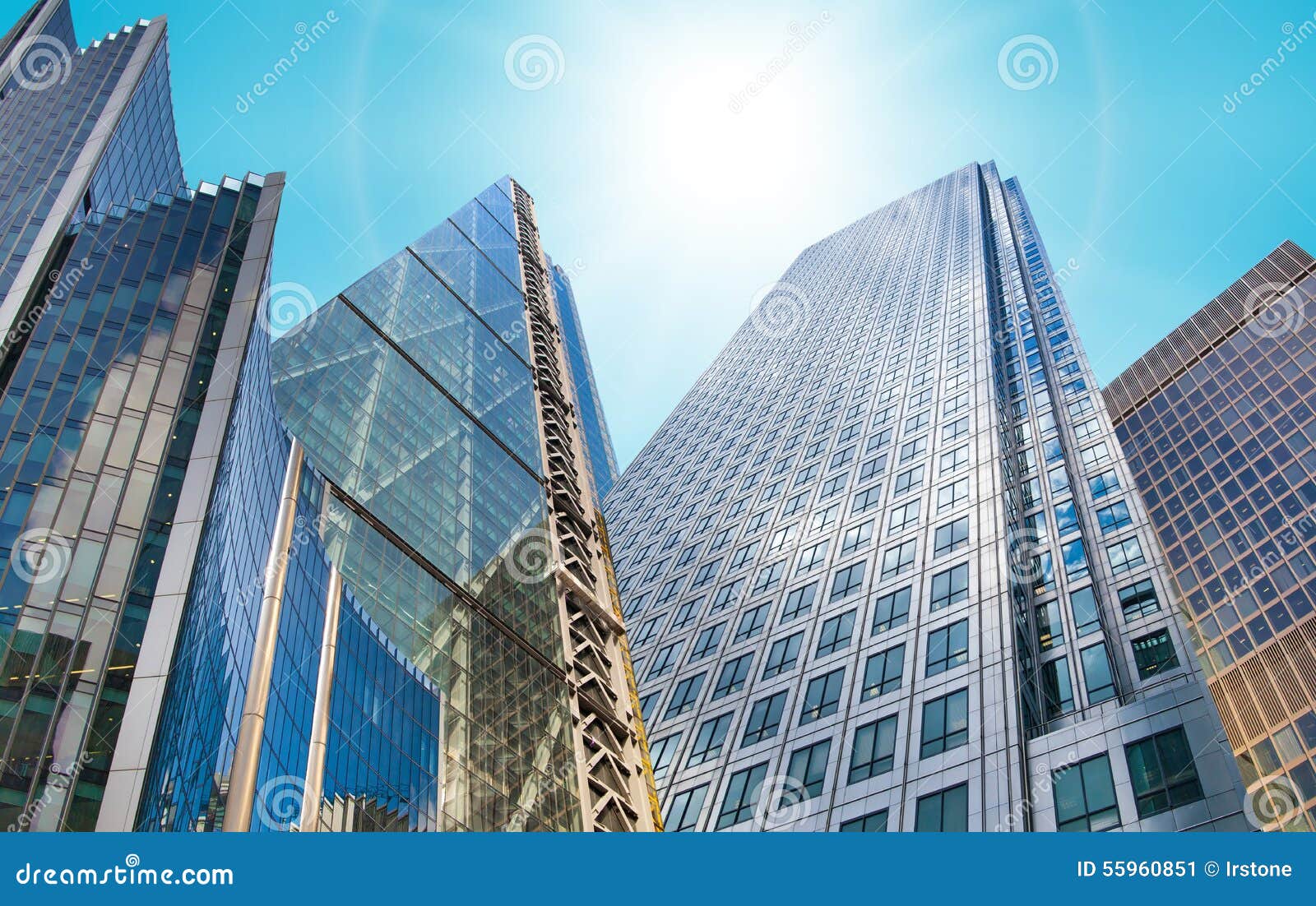Architectural Composition Made of Modern Buildings. Stock Image - Image ...
