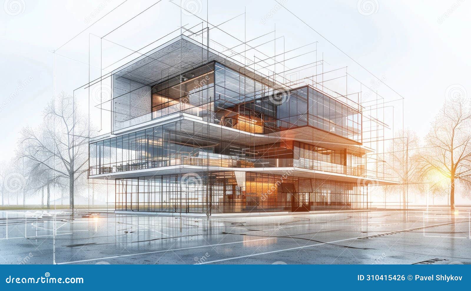 Architectural Computer Model, Industrial Development Project Stock ...