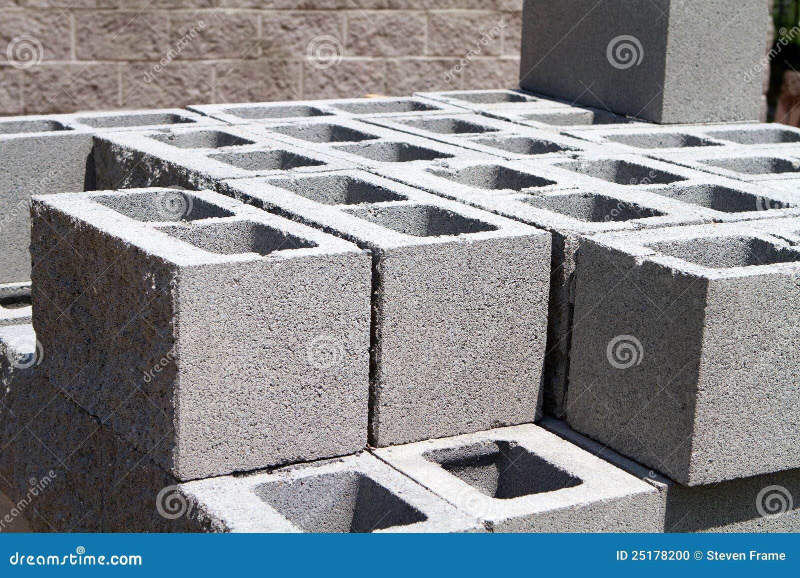 Architectural Concrete Blocks Stock Photo - Image of construction ...