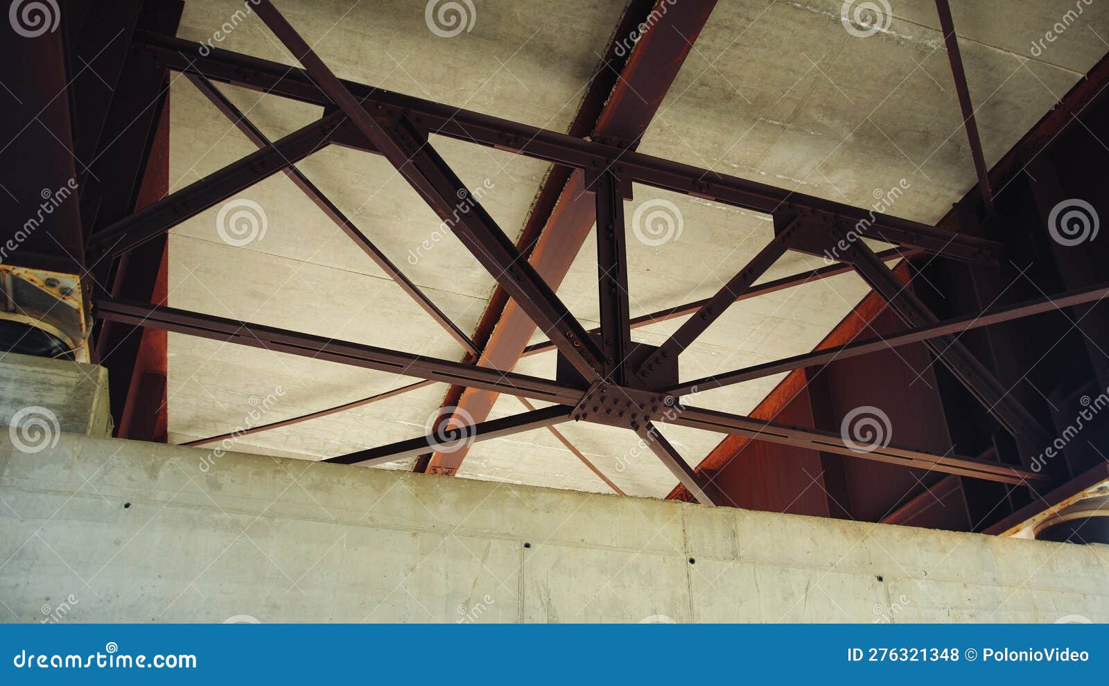 Highway Scaffold Bridge With Concrete Columns Royalty-Free Stock Photo ...
