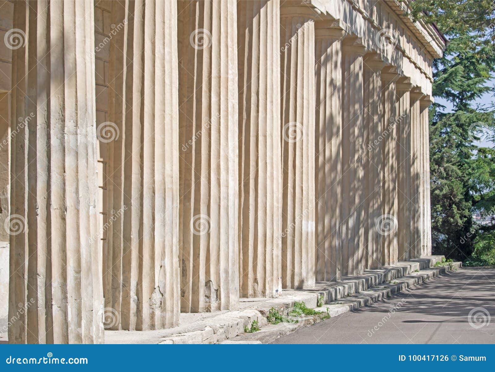 Architectural Construction with Columns Stock Photo - Image of ...