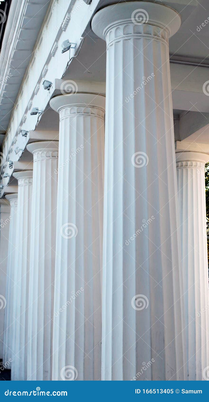 Architectural Construction with Columns Stock Image - Image of business ...