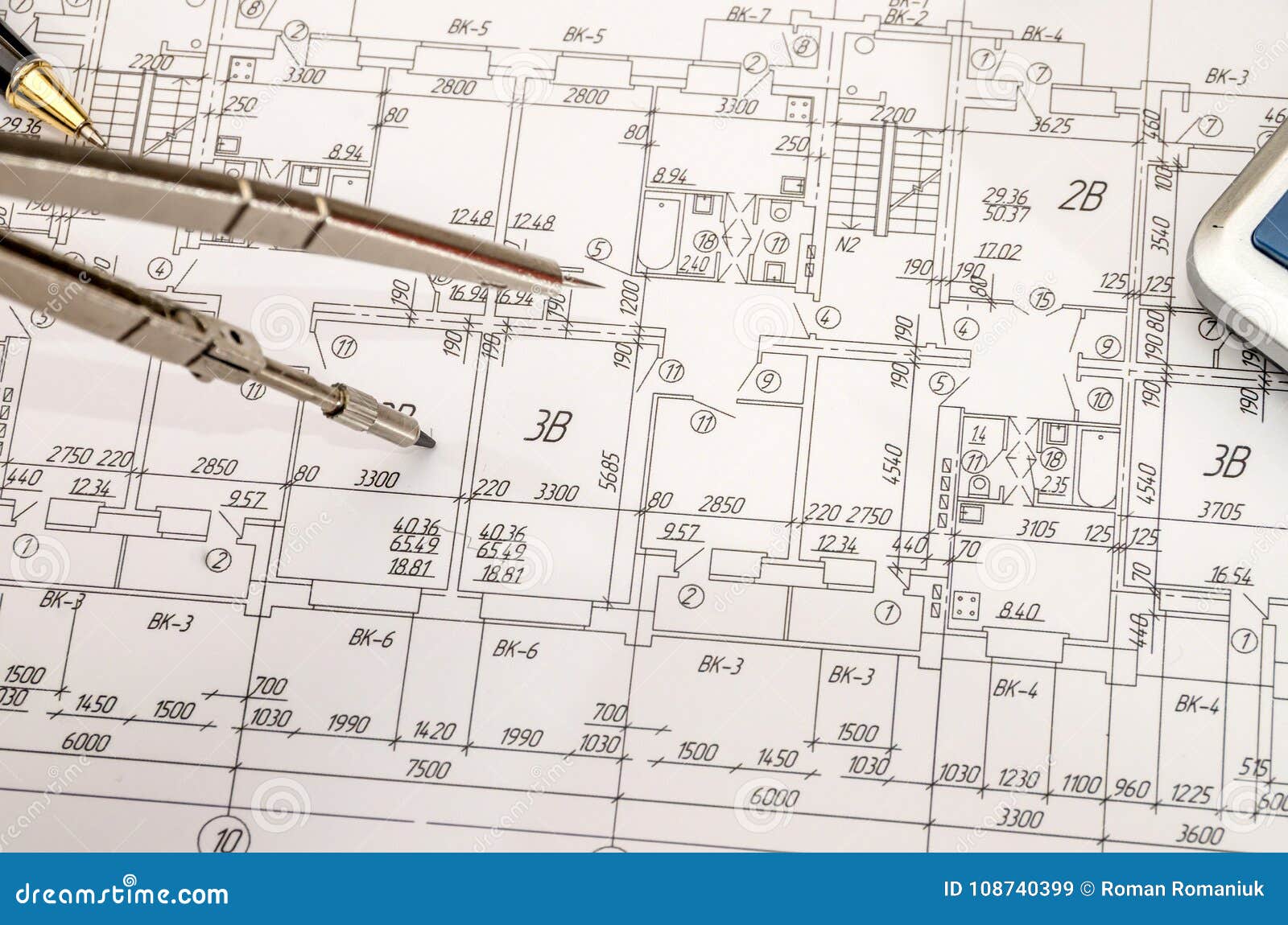 Architectural Construction Documents Stock Image - Image of project ...
