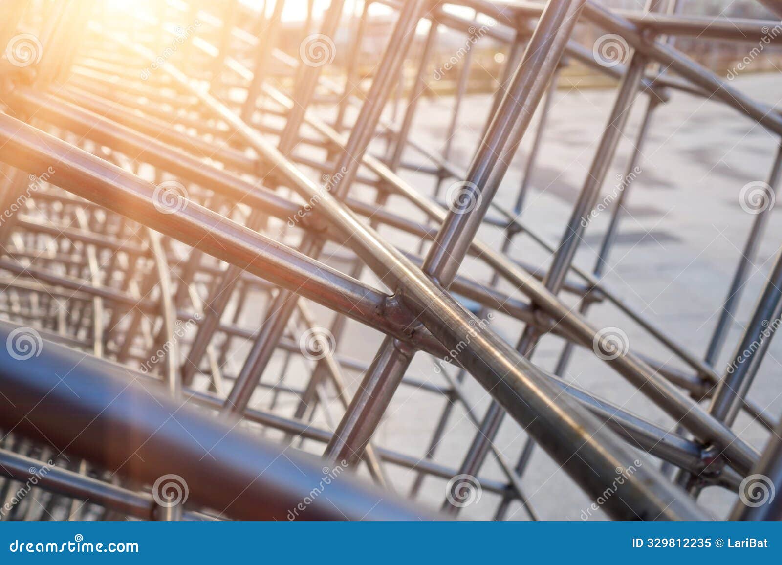 Architectural, Construction, Engineering Background. a Lot of Metal ...