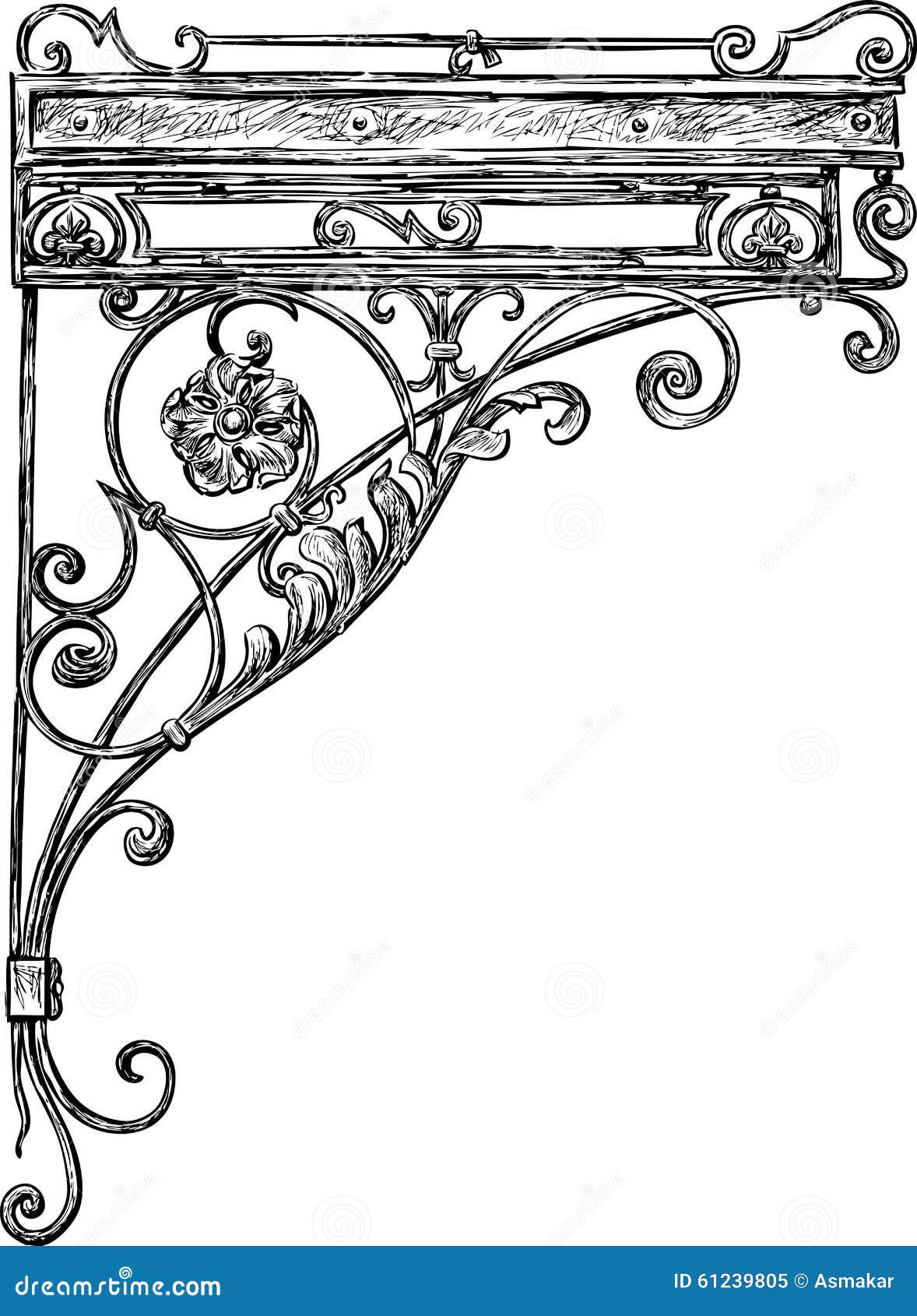 Architectural corner stock vector. Illustration of swirl - 61239805