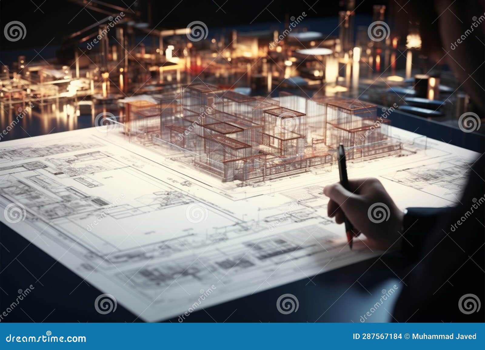 Architectural Creativity Office Scene with Designers, Architects ...