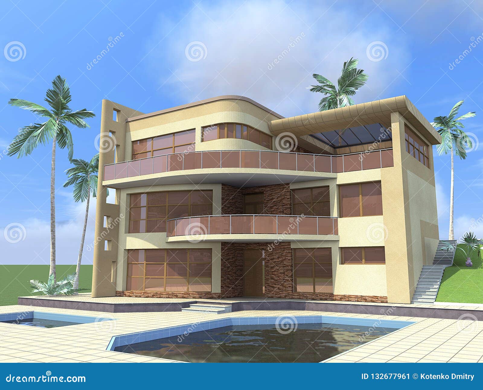 Architectural 3D Project, Visualization of a Residential Building ...