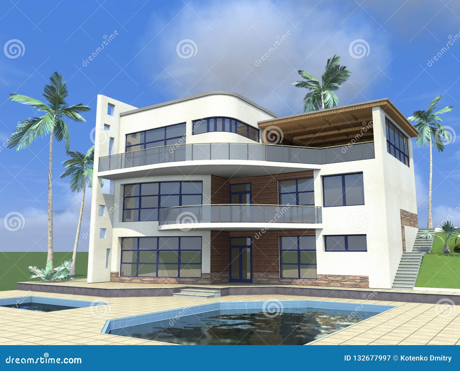 Architectural 3D Project, Visualization of a Residential Building ...