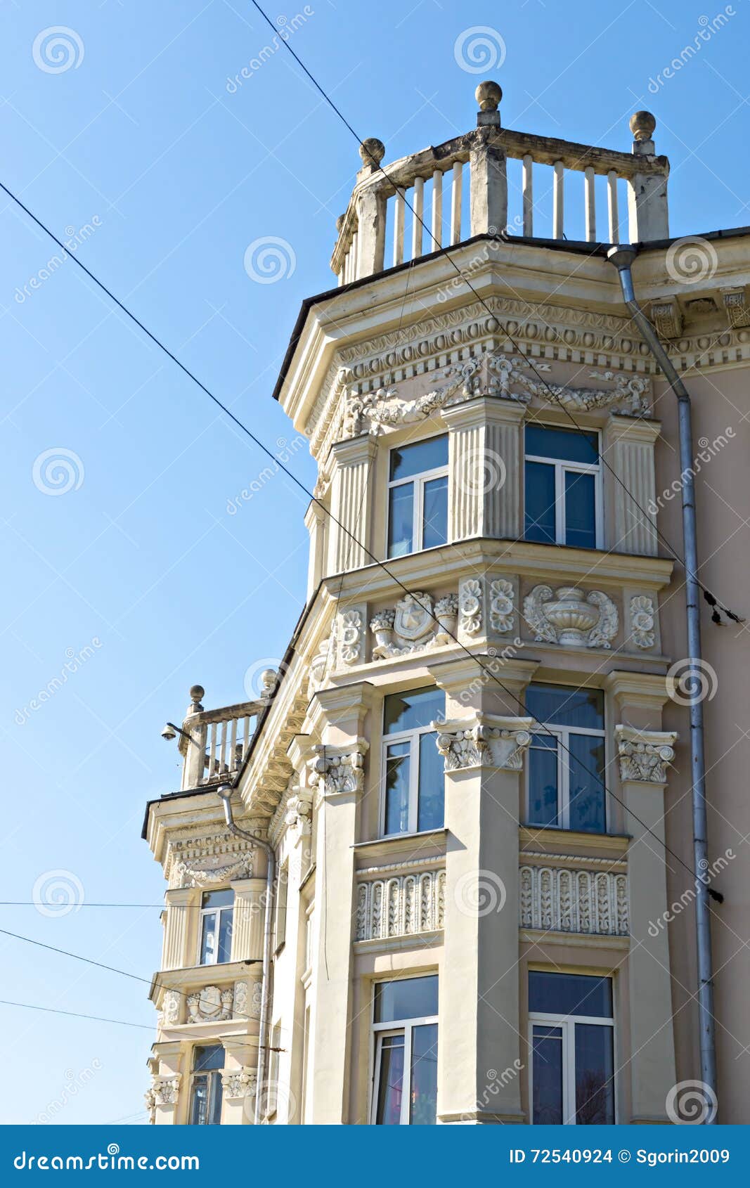 Architectural Decoration of Old Building Stock Photo - Image of ...