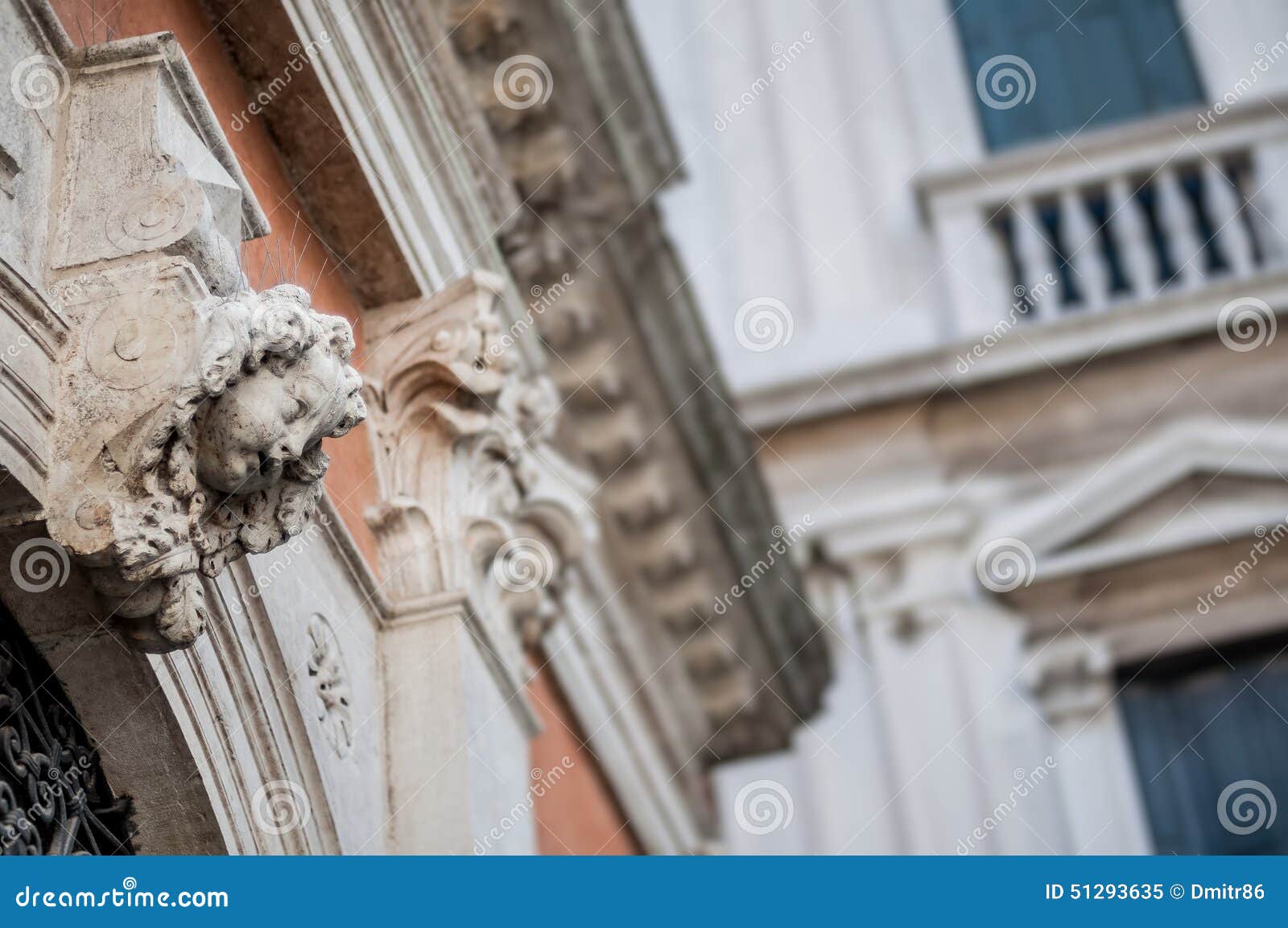 Architectural Decorative Element - Head of Angel Stock Image - Image of ...
