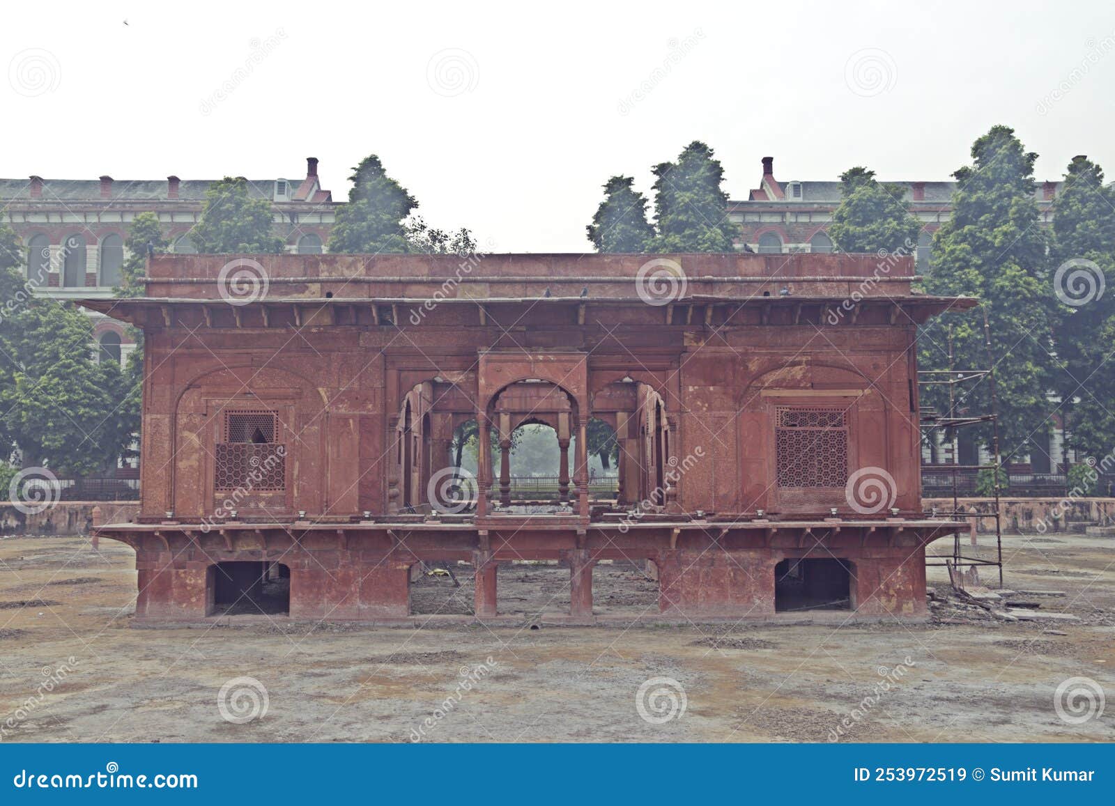 Architectural Design of a Building Inside Red Fort, India Stock Image ...